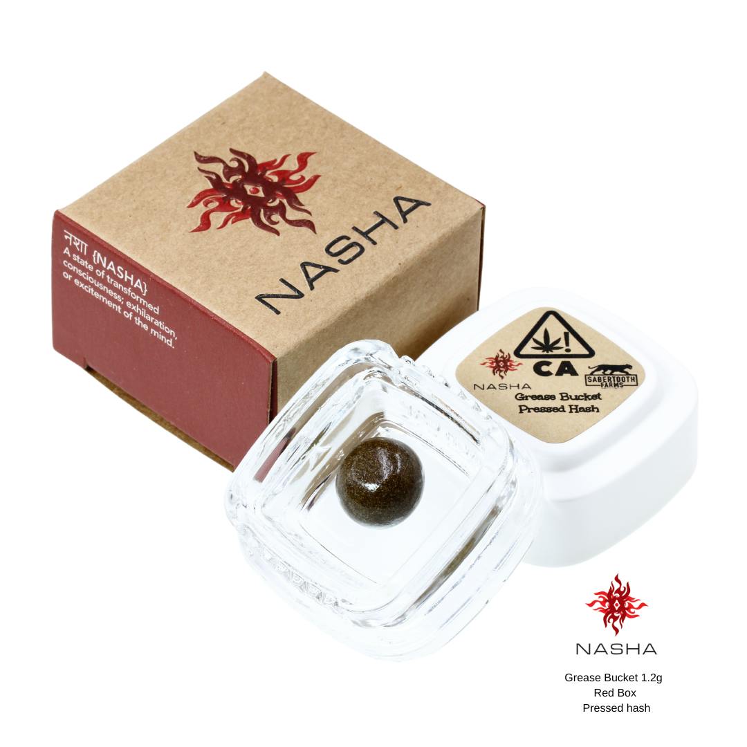 Grease Bucket 1.2g Red Pressed Hash (Sabertooth Farms) - NASHA