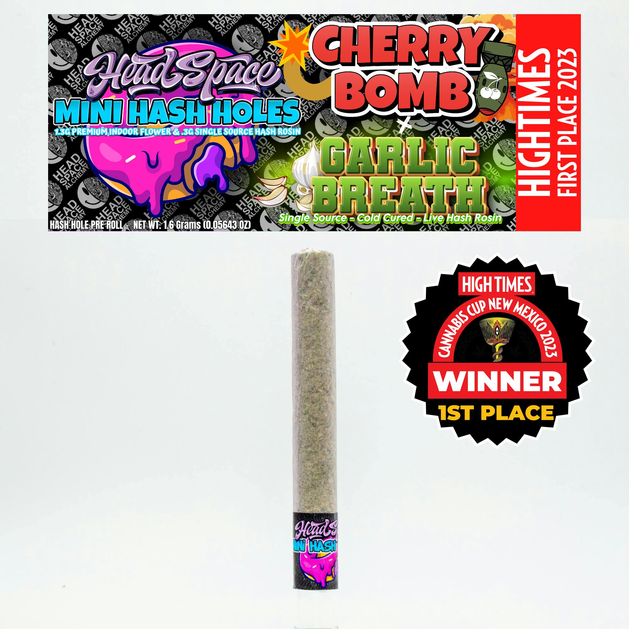 HeadSpace Alchemy Hash Holes - Cherry Bomb x Garlic Breath | Weedmaps