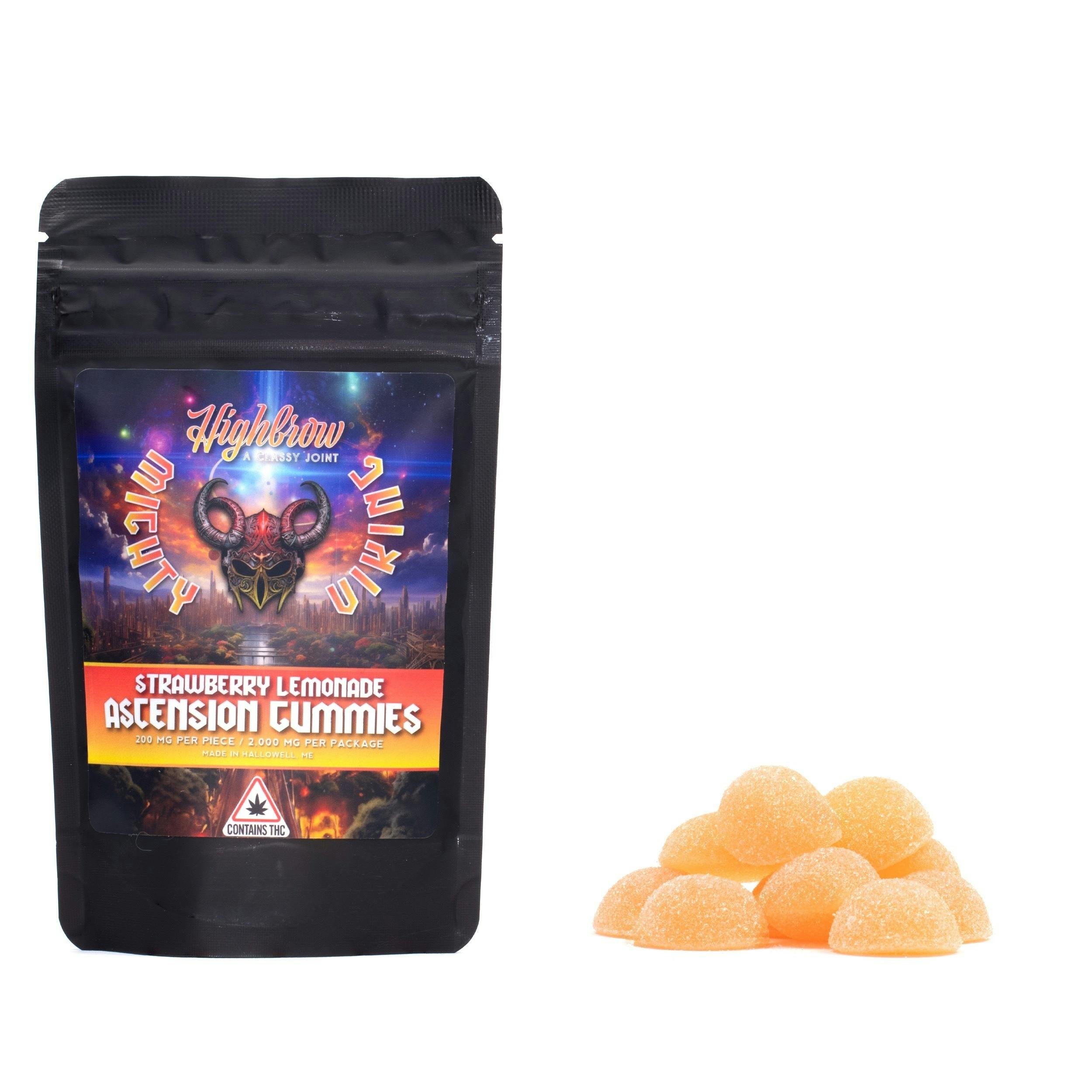 Highbrow/Mighty Viking Strawberry Lemonade Gummies 2000mg - Highbrow