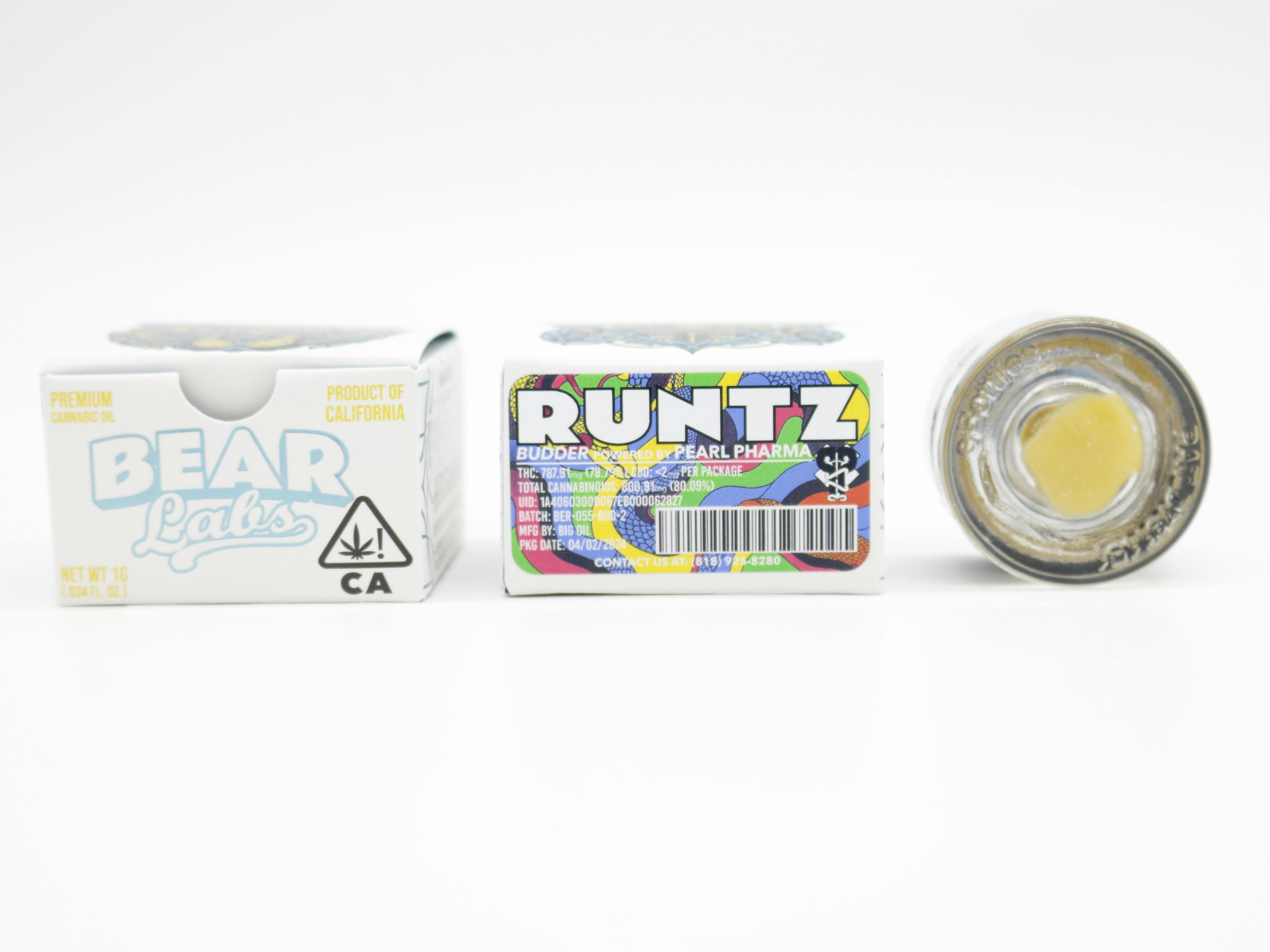 Runtz Budder - 1g - Bear Labs