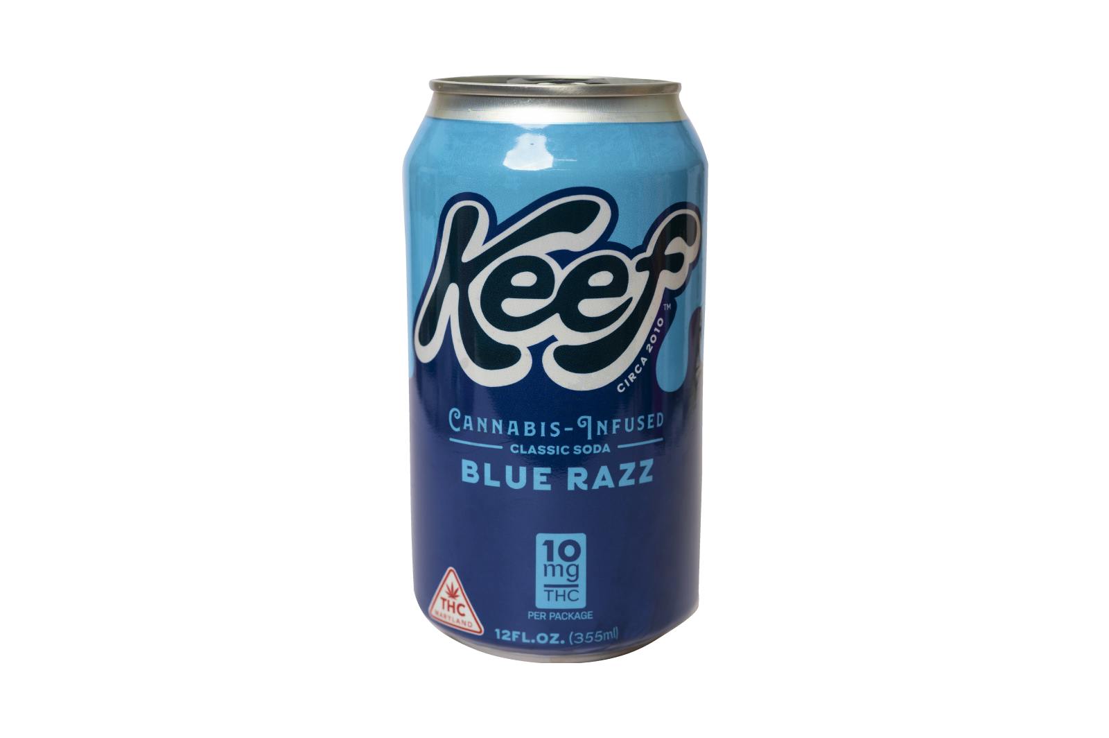 Keef Blue Razz Infused Soda 10mg THC - SunMed Growers