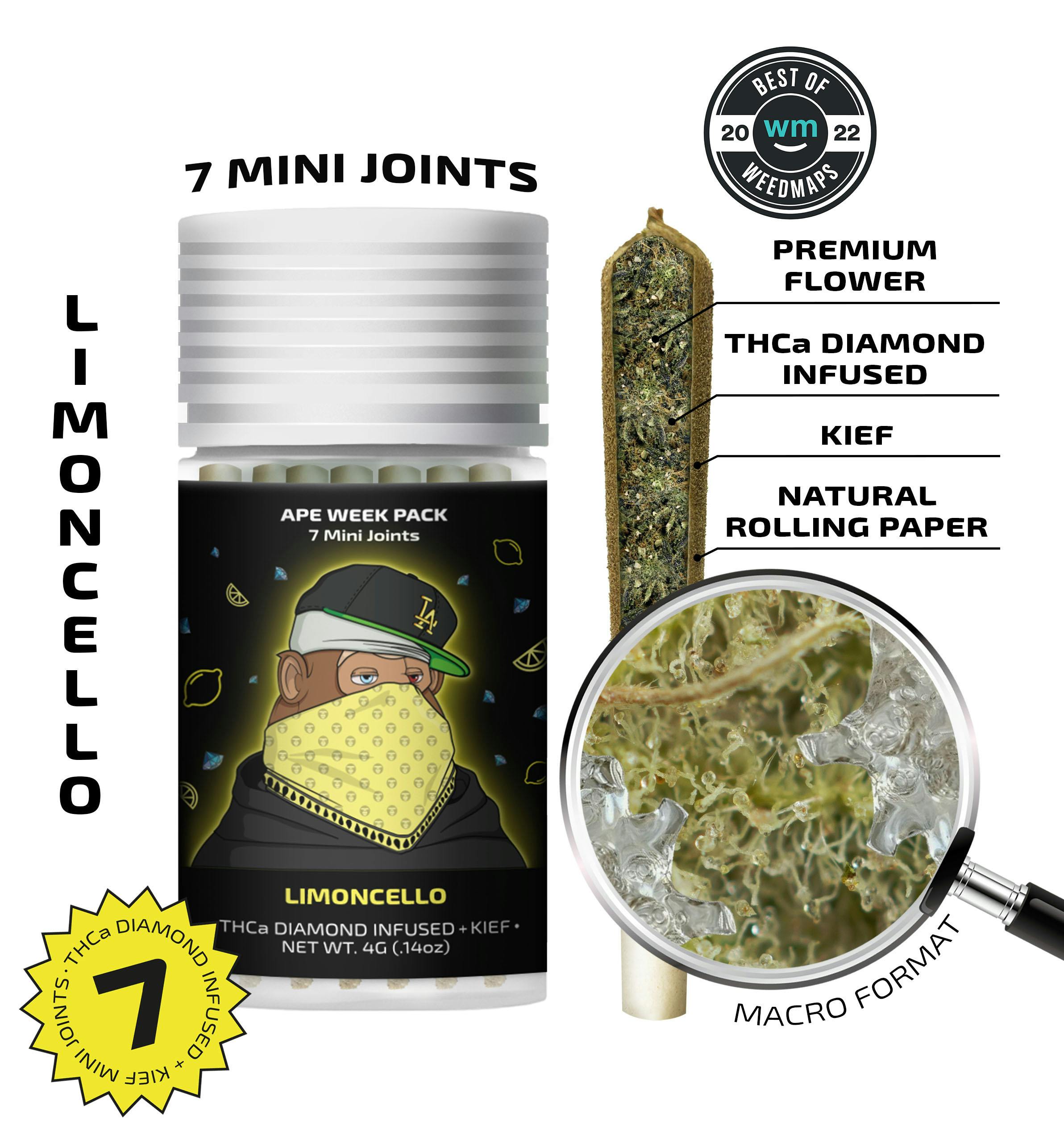 Limoncello — 7 Mini joints infused + kief (4g) - APE Premium Cannabis Corp
