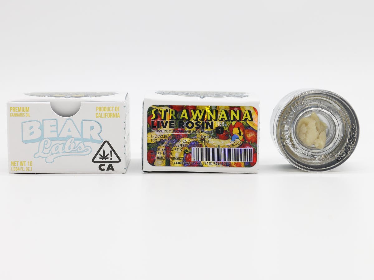 Strawnana T1 Live Rosin - 1g - Bear Labs