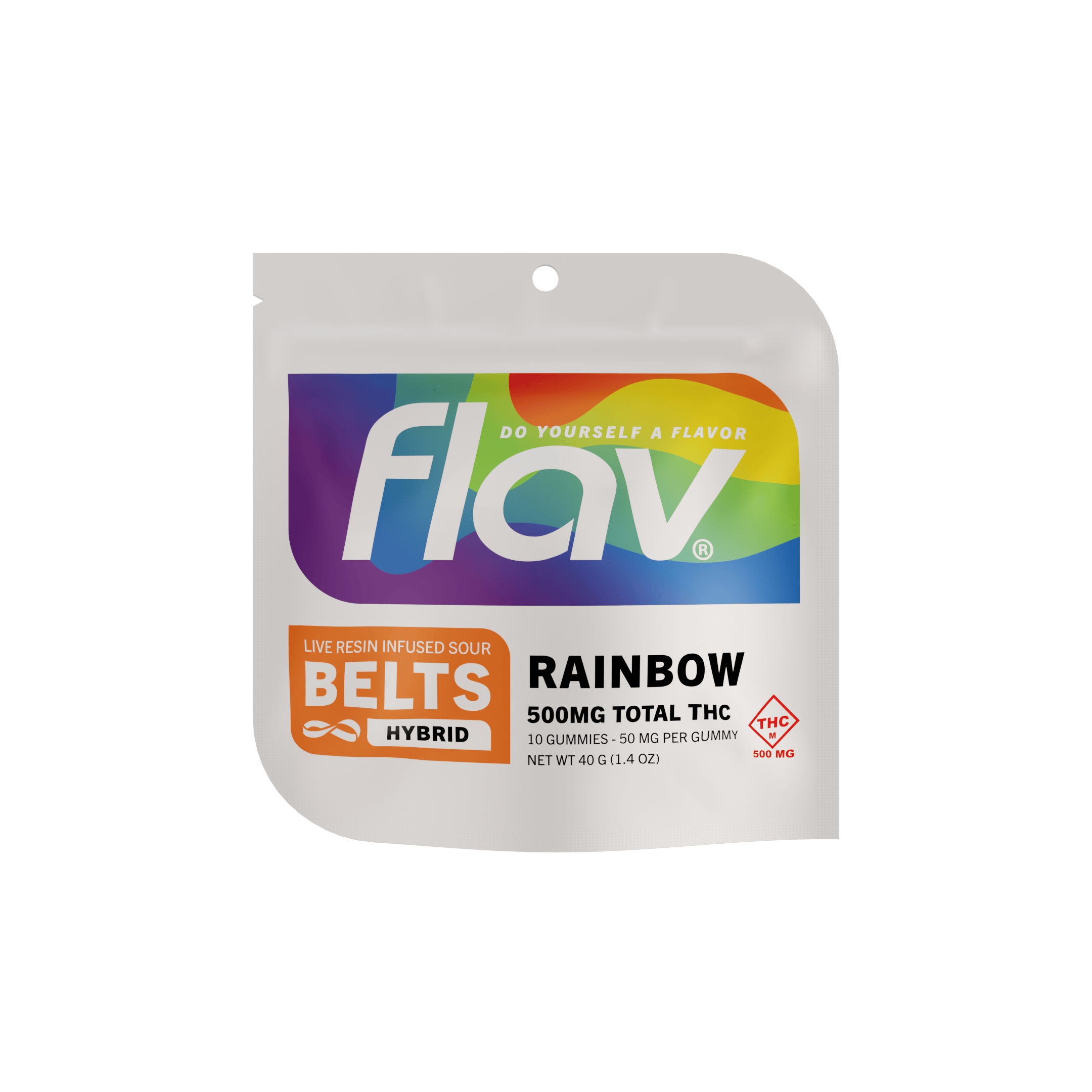 Rainbow Belts - High Dose 500mg | 10 pack | 50mg - Flav