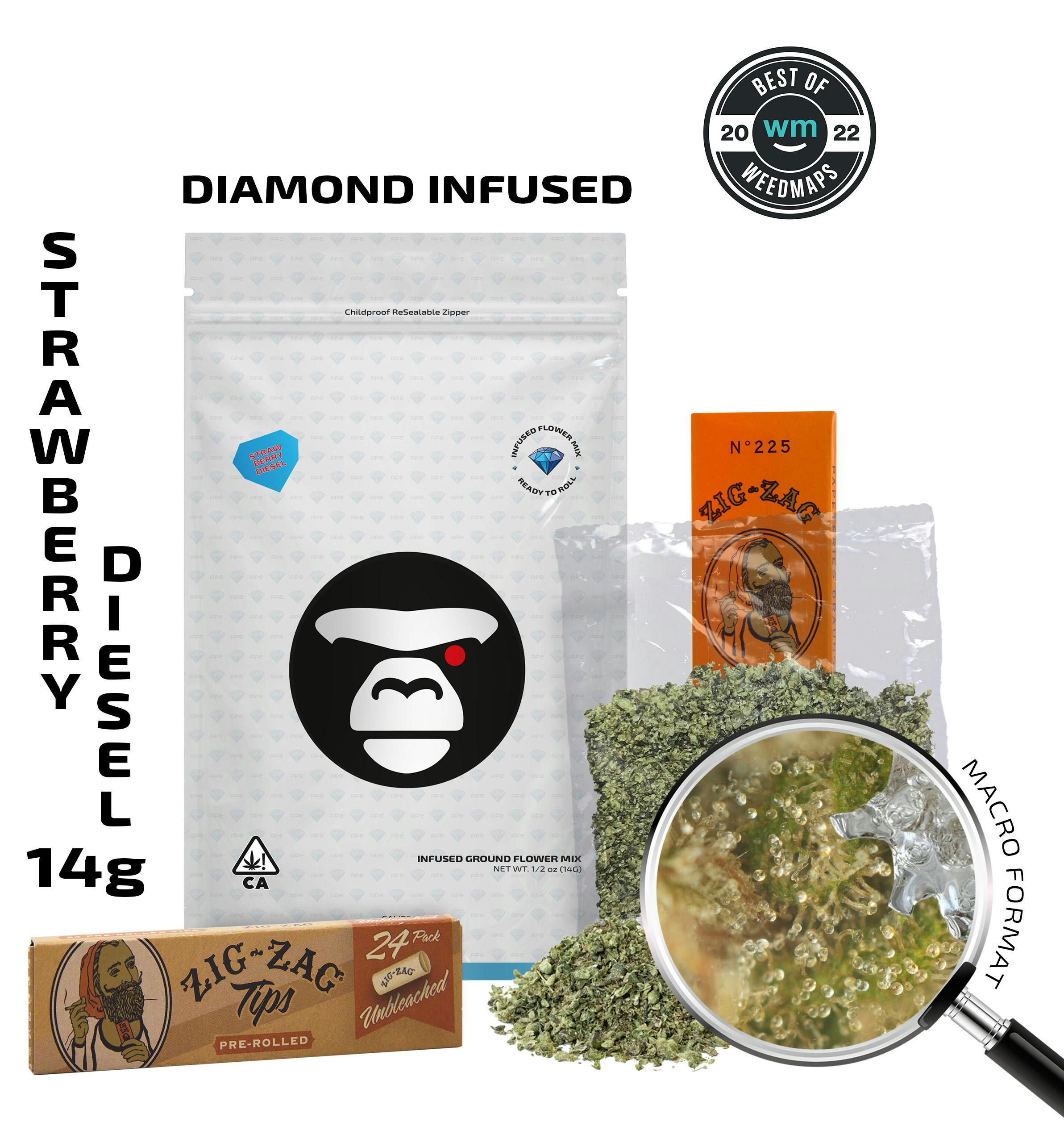 Strawberry Diesel (Sativa) — Infused Ground Flower Mix - APE Premium ...