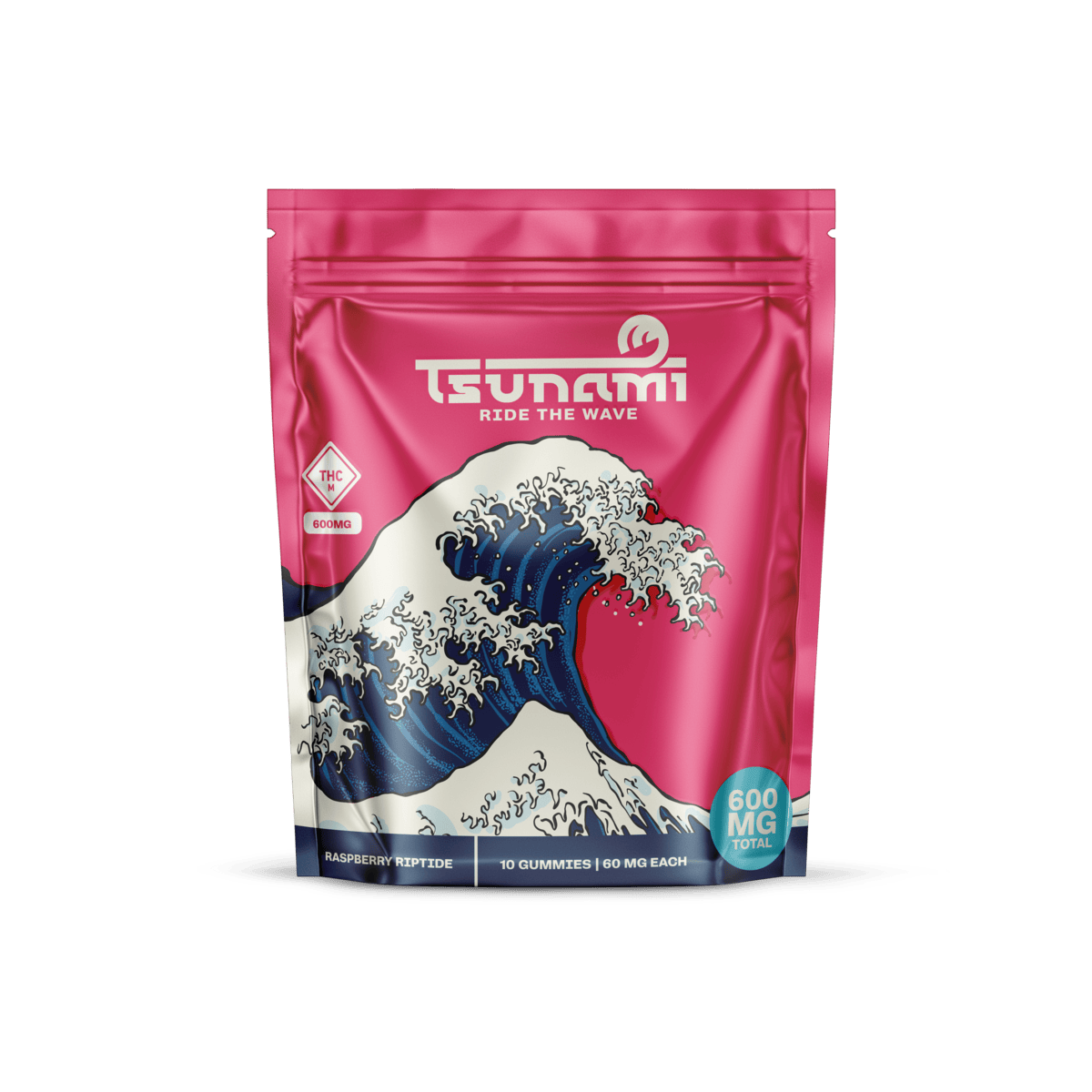 Raspberry Riptide Gummies | 600 MG - TsunamiCanna