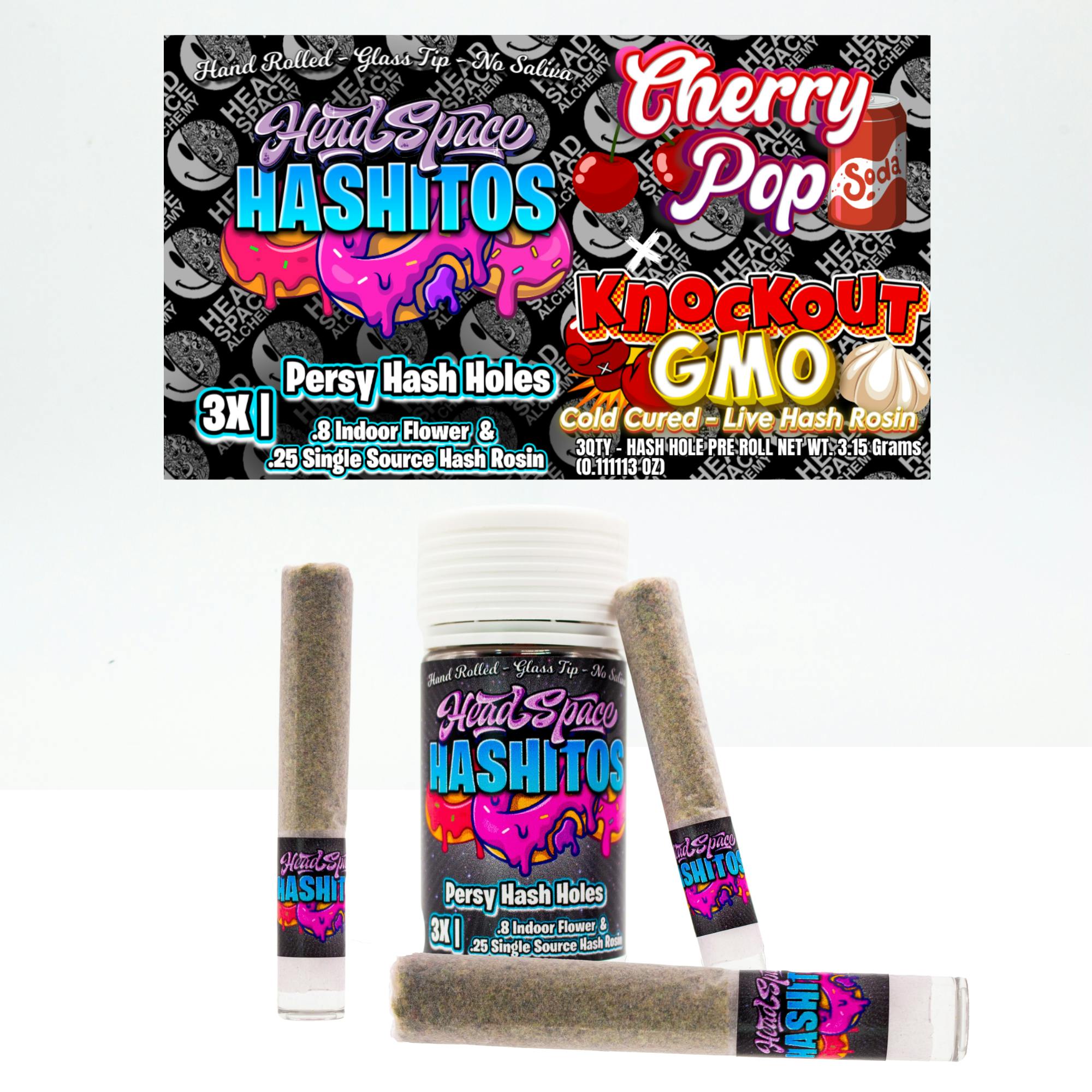 Hashitos - Cherry Pop x Knockout GMO - HeadSpace Alchemy