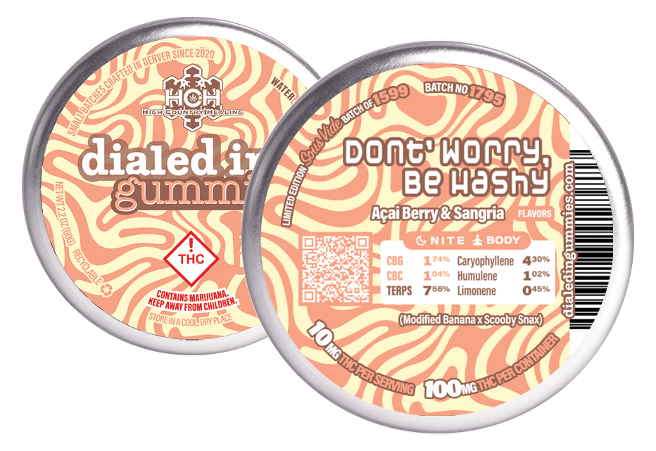 Don't Worry, Be Hashy | Gummies | 10 pc. | 100mg THC [Batch #1795 ...