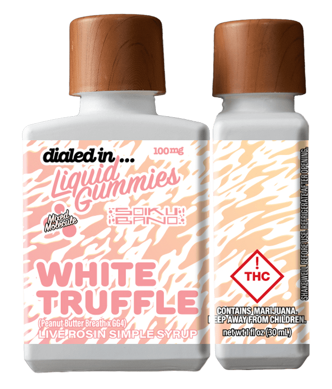 White Truffle | Liquid Gummies | 1 bottle, 10 doses | 100mg THC ...