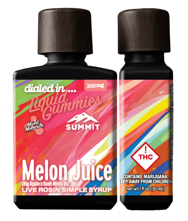 Melon Juice | Liquid Gummies | 1 bottle, 10 doses | 100mg THC - Dialed ...