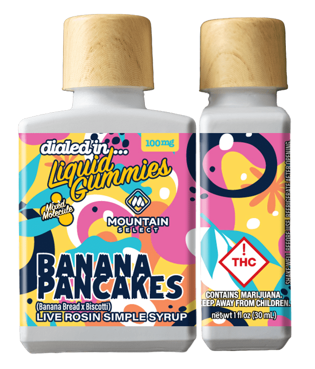 Banana Pancakes | Liquid Gummies | 1 bottle, 10 doses | 100mg THC ...