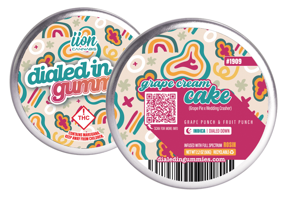 Grape Cream Cake | Gummies | 10 pc. | 100mg THC [Batch #1909] - Dialed ...