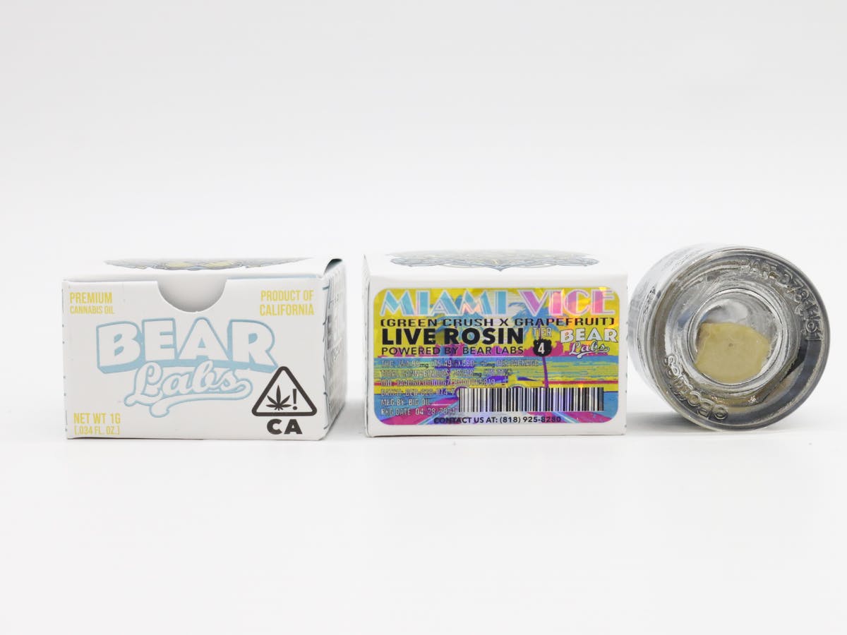 Miami Vice T4 Live Rosin - 1g - Bear Labs