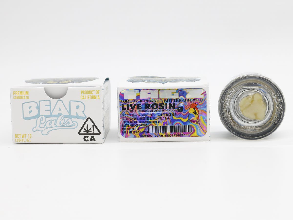 Tag Z T1 Live Rosin - 1g - Bear Labs