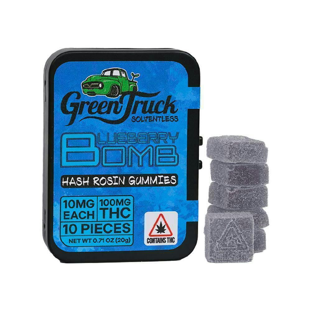 Blueberry Bomb Hash Rosin Gummies - Green Truck