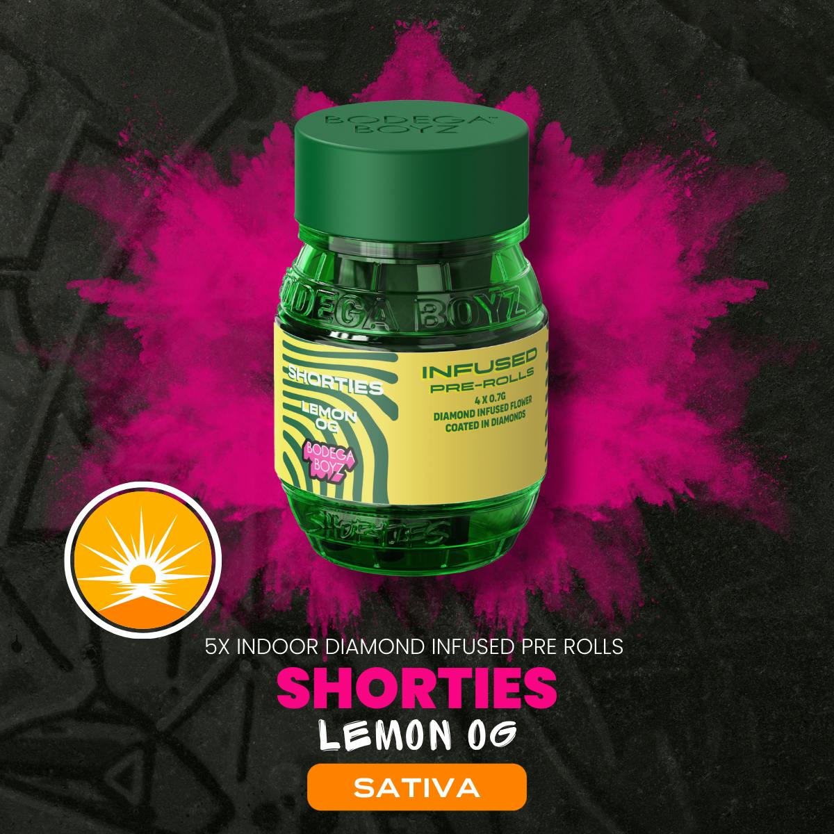 Shorties Lemon OG | 4 infused prerolls per Barrel: (SATIVA) | NY ...