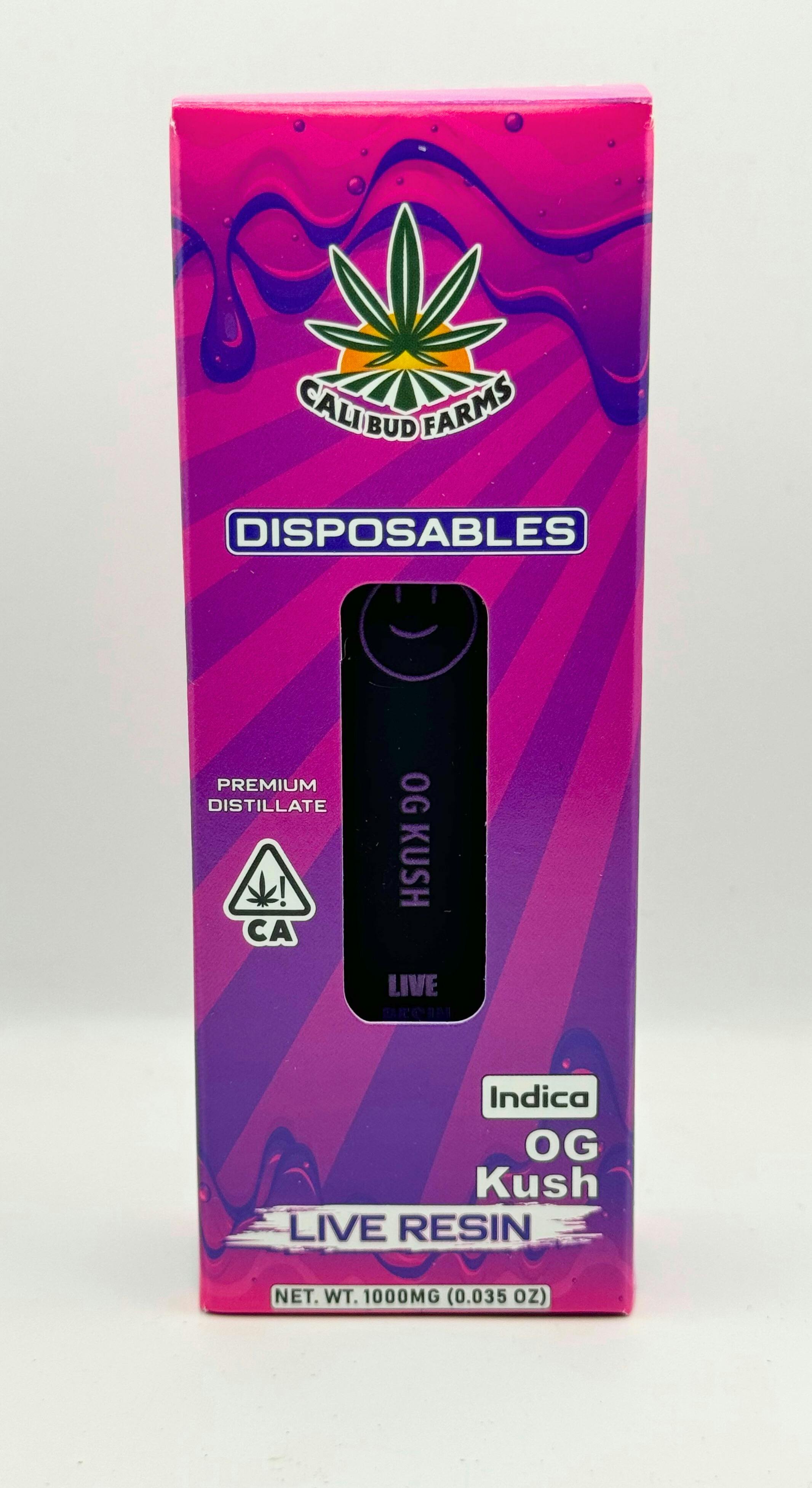 CALI BUDS | OG KUSH | LIVE RESIN DISPOSABLE | 1G - Cali Bud Farms