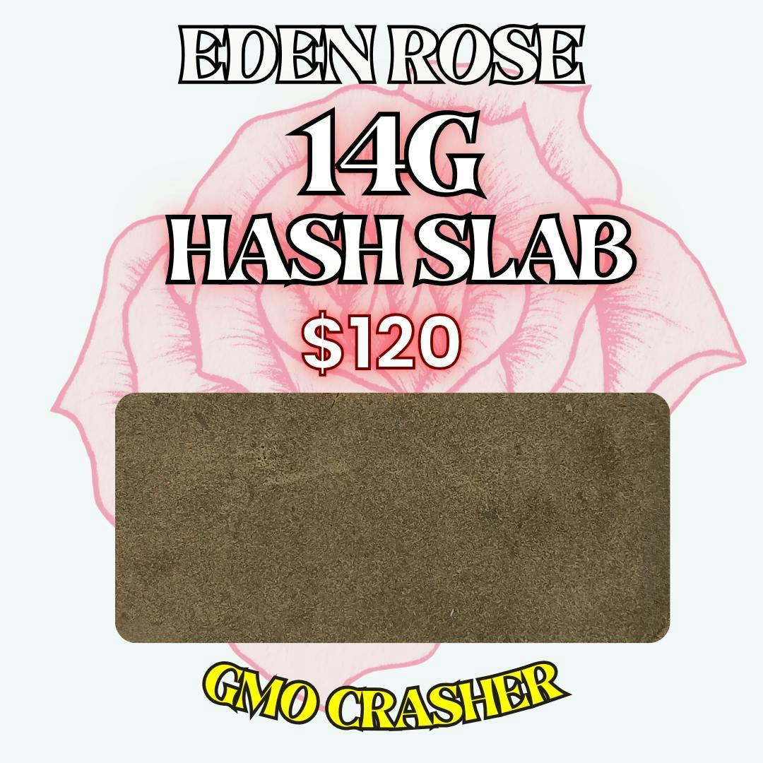 Eden Rose Extracts Solventless Hash Slab 14g - GMO Crashers (Indica) - Eden Rose Processing
