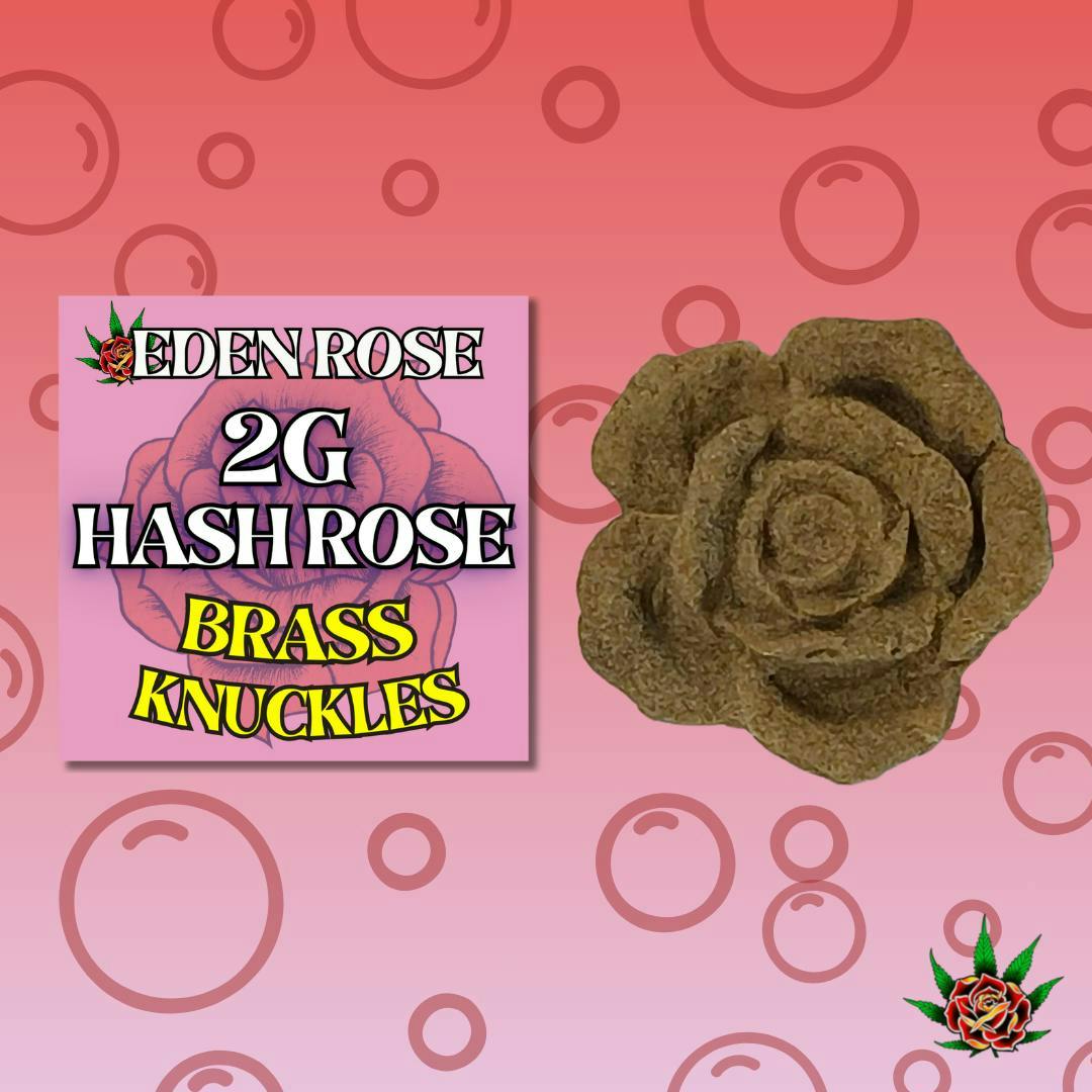 Eden Rose Bubble Hash Rose 2g -Brass Knuckles (Indica) - Eden Rose Processing