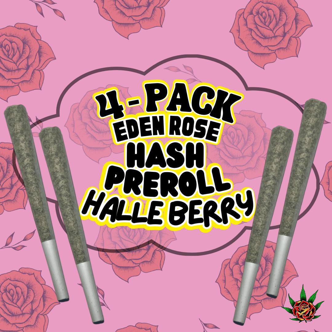 Eden Rose 4 pack Bubble Hash Infused Pre-rolls - Halle berry (Hybrid ... Eden Rose 4 pack Bubble Hash Infused Pre-rolls - Halle berry (Hybrid ...