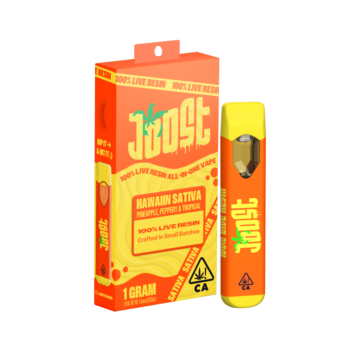 JOOST ~ Hawaiian Sativa ~ Sativa ~ 100% Live Resin All-In-One Vape - Joost