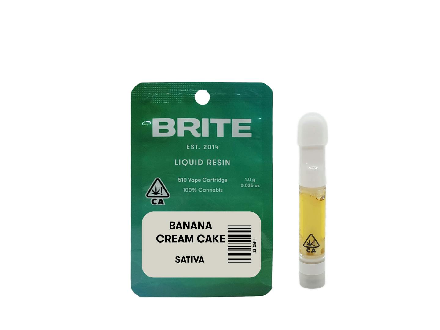 BRITE Liquid Resin Cartridge (1g) - S - Banana Cream Cake - Brite Labs