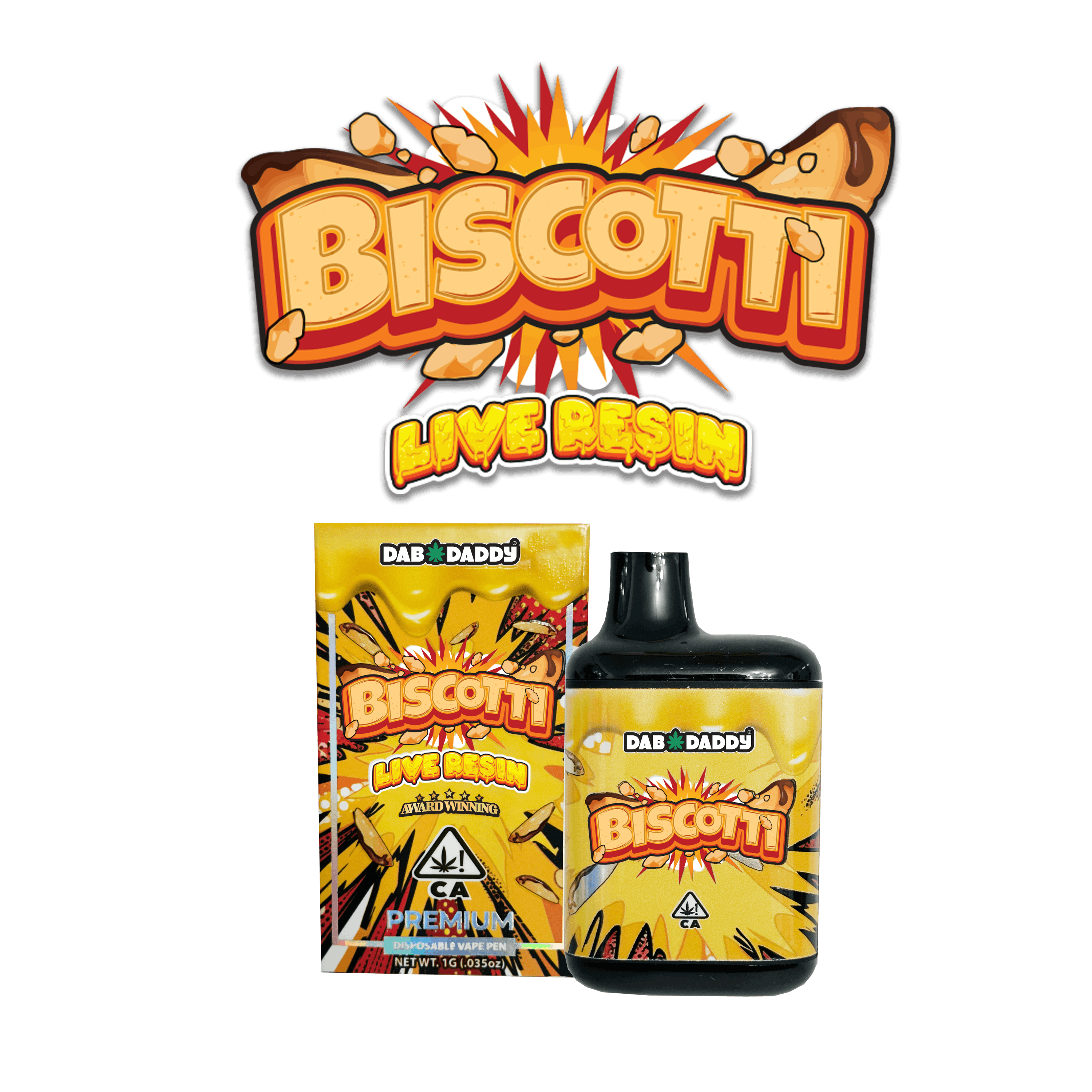 Biscotti Live Resin Dab Daddy® Vape 1g - Dab Daddy