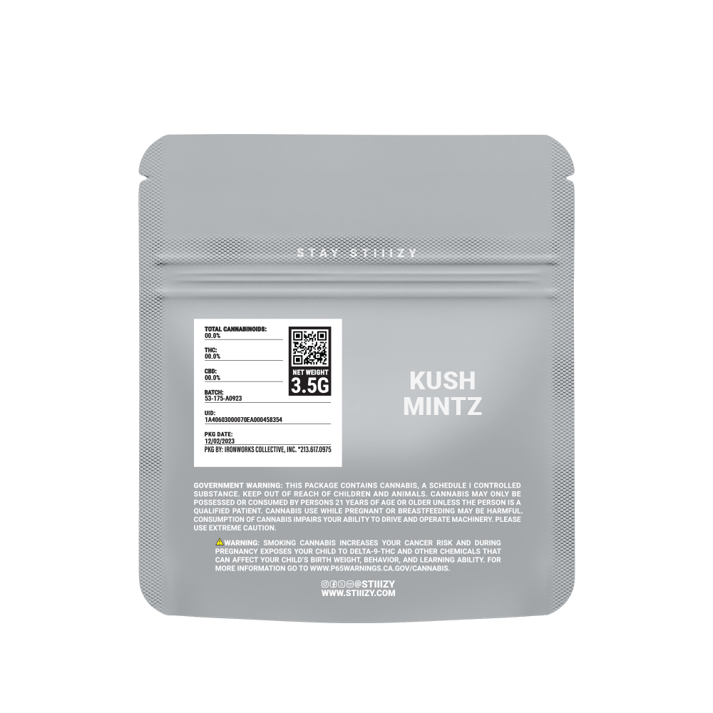 - KUSH MINTZ - 3.5G Grey Label Mylar - STIIIZY