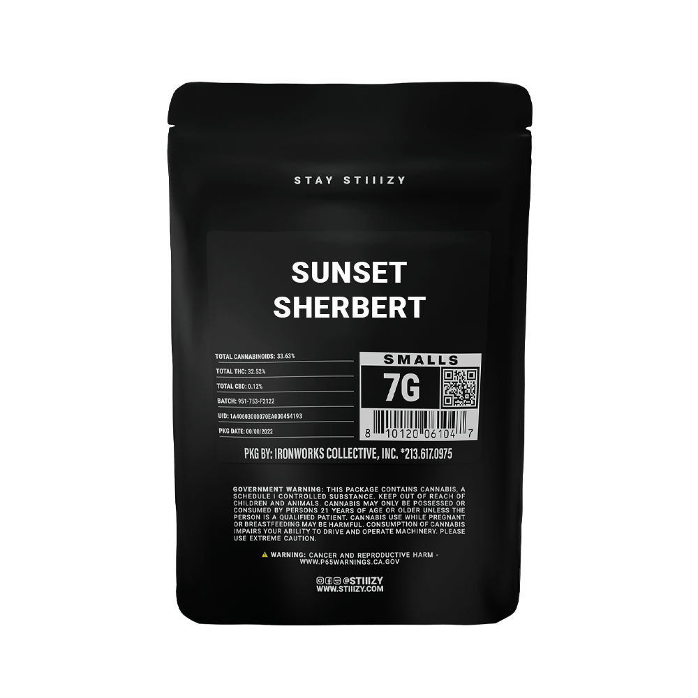 - SUNSET SHERBERT - 7G Black Label Mylar - STIIIZY