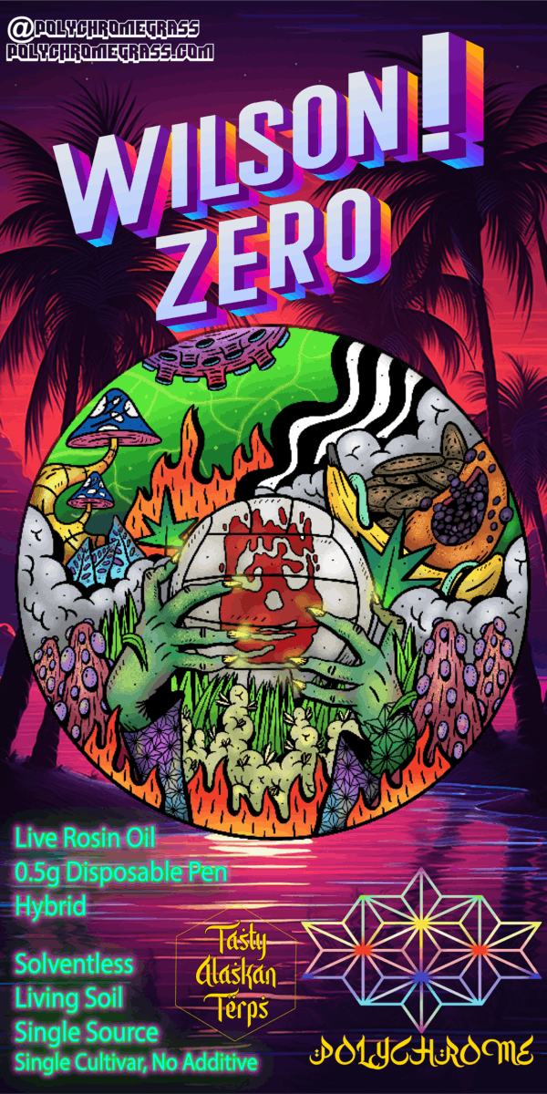 Wilson! Zero - Live Rosin Disposable 0.5g - Polychrome Grass