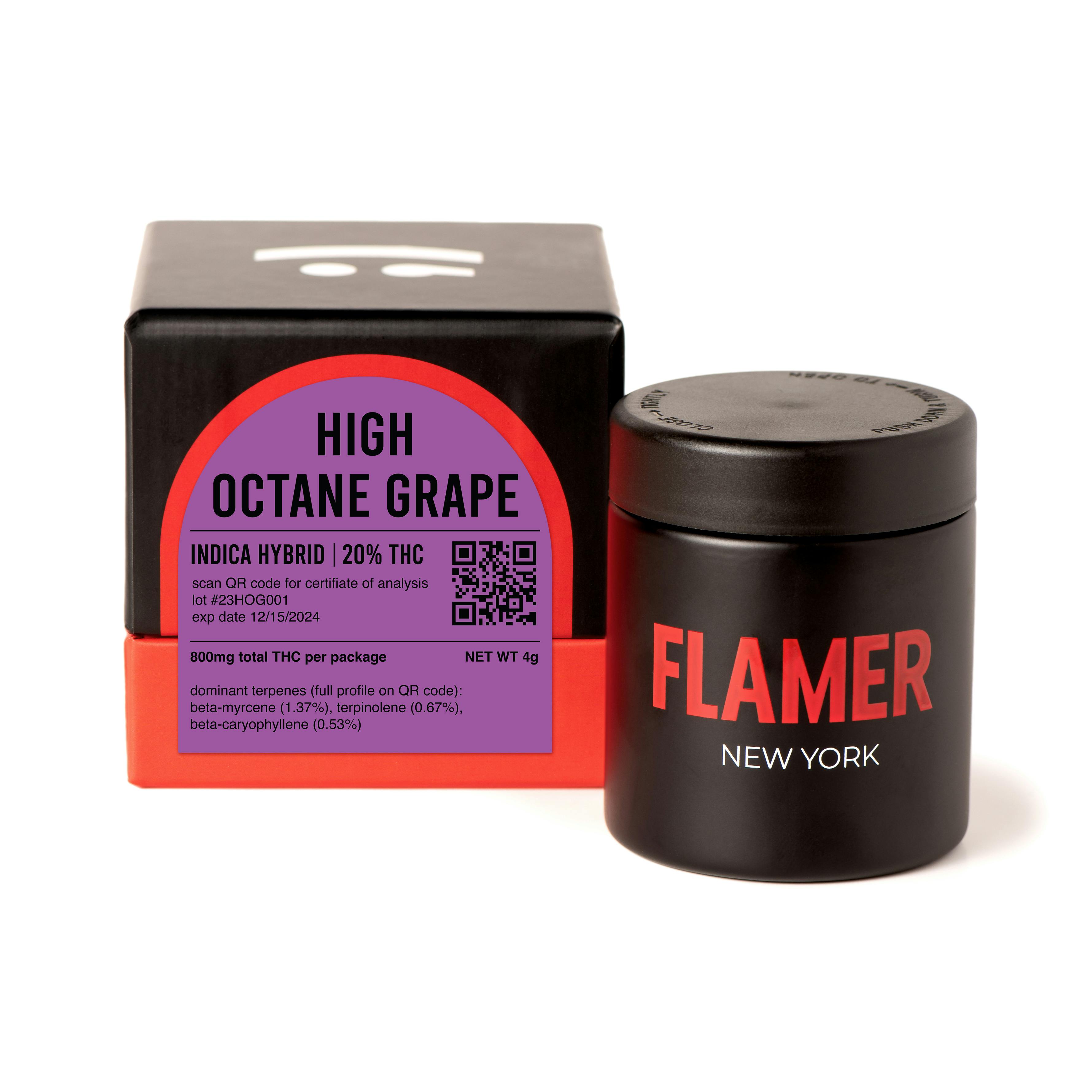 high octane grape - whole flower (4g) - FLAMER