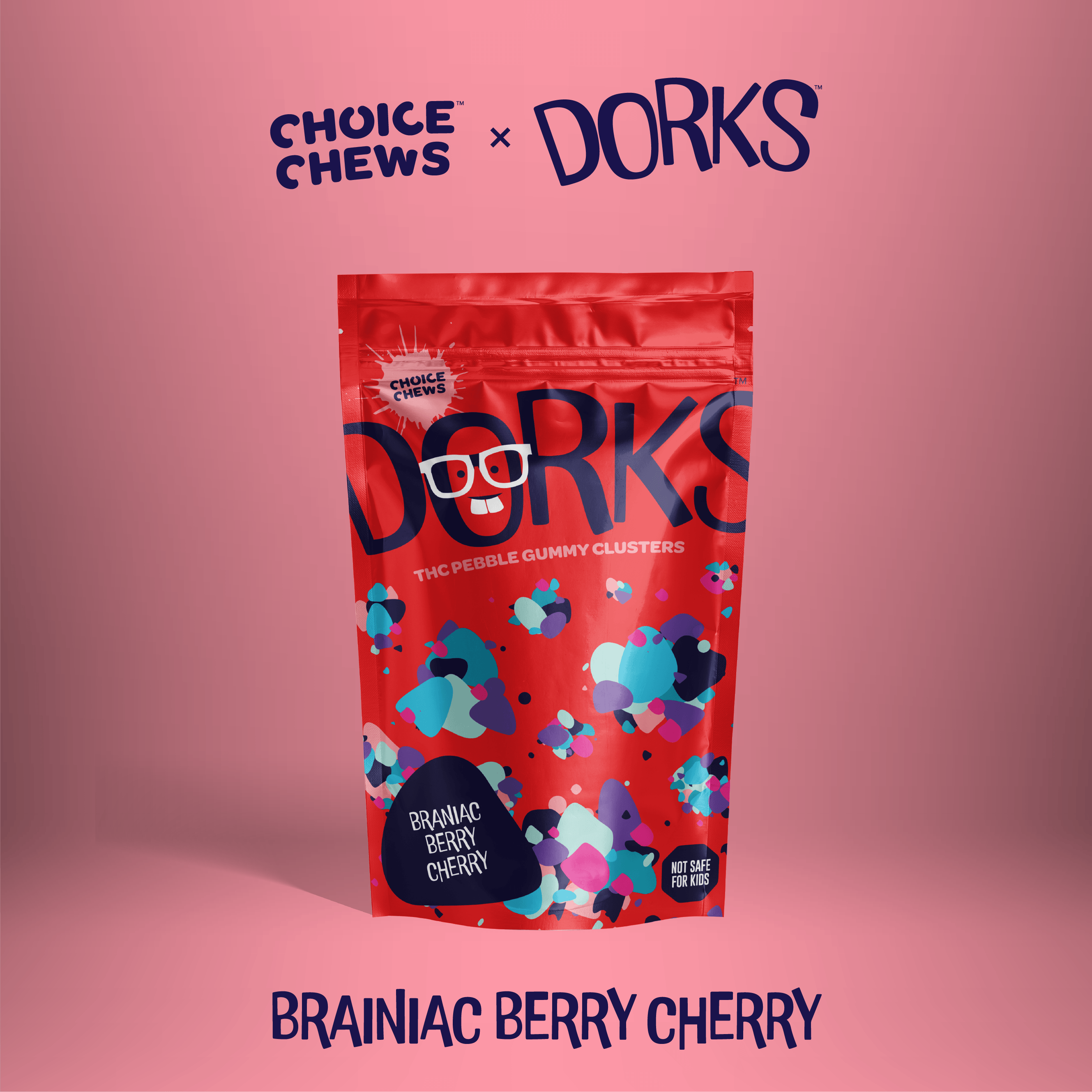 Dorks - Brainiac Berry Cherry - 200mg - Choice Chews