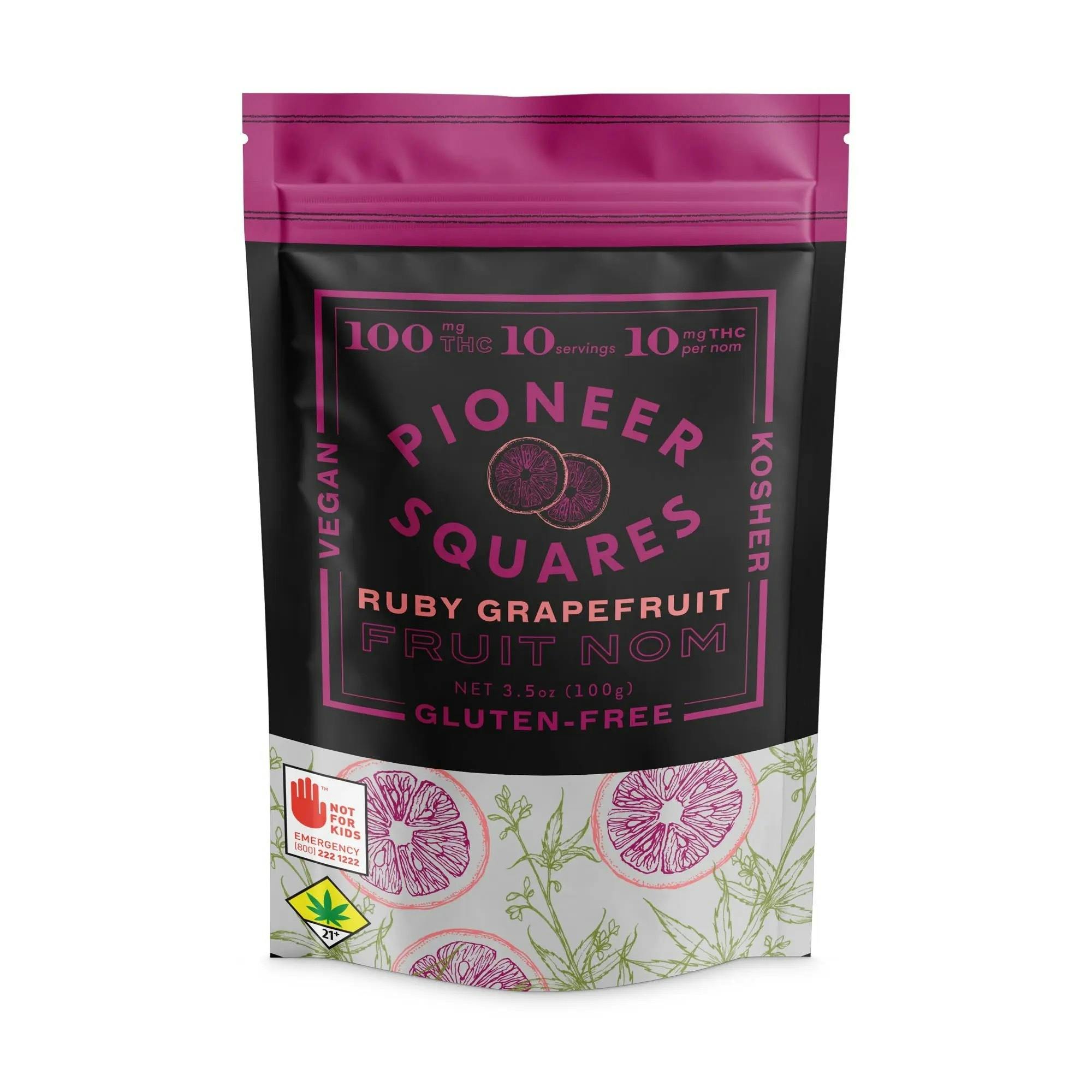 Gummies Ruby Grapefruit [10pk] (100mg THC) - Pioneer Squares by Craft ...