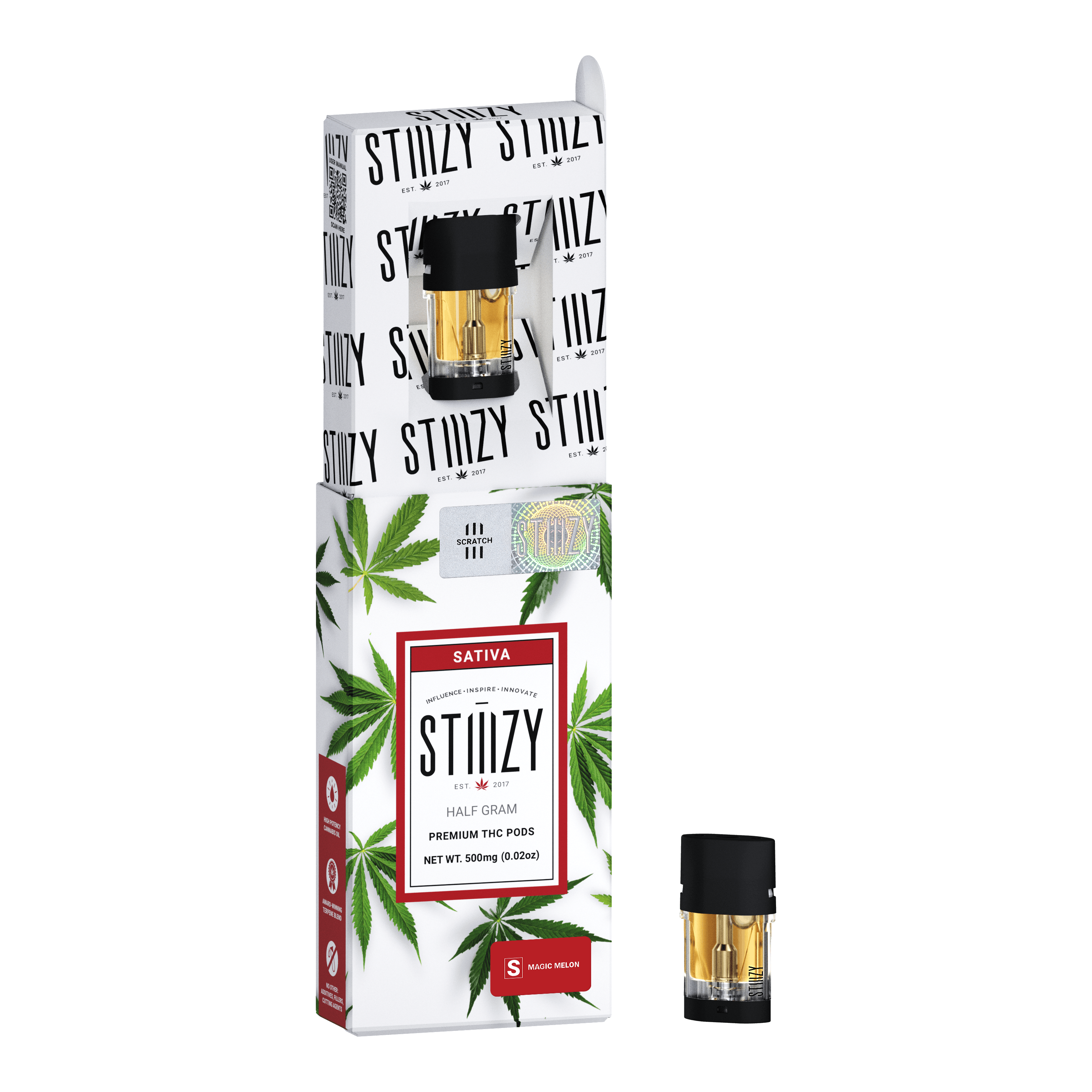 Vape Cartridge - MAGIC MELON .5G Original THC Pod - STIIIZY - STIIIZY Vape Cartridge - MAGIC MELON .5G Original THC Pod - STIIIZY - STIIIZY