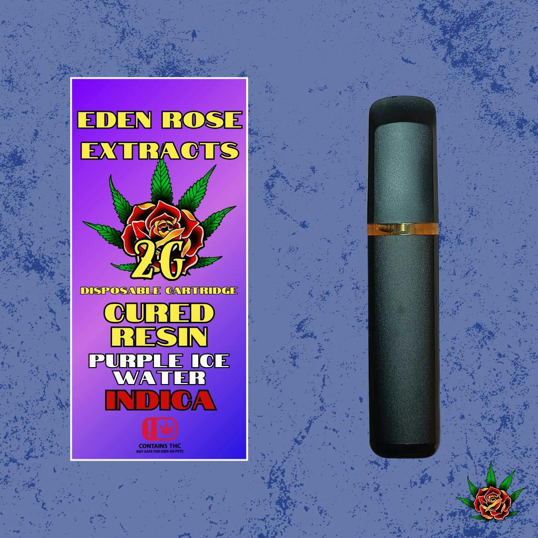 Eden Rose Cured Resin Disposable 2g - Purple Ice Water (Hybrid) - Eden Rose Processing