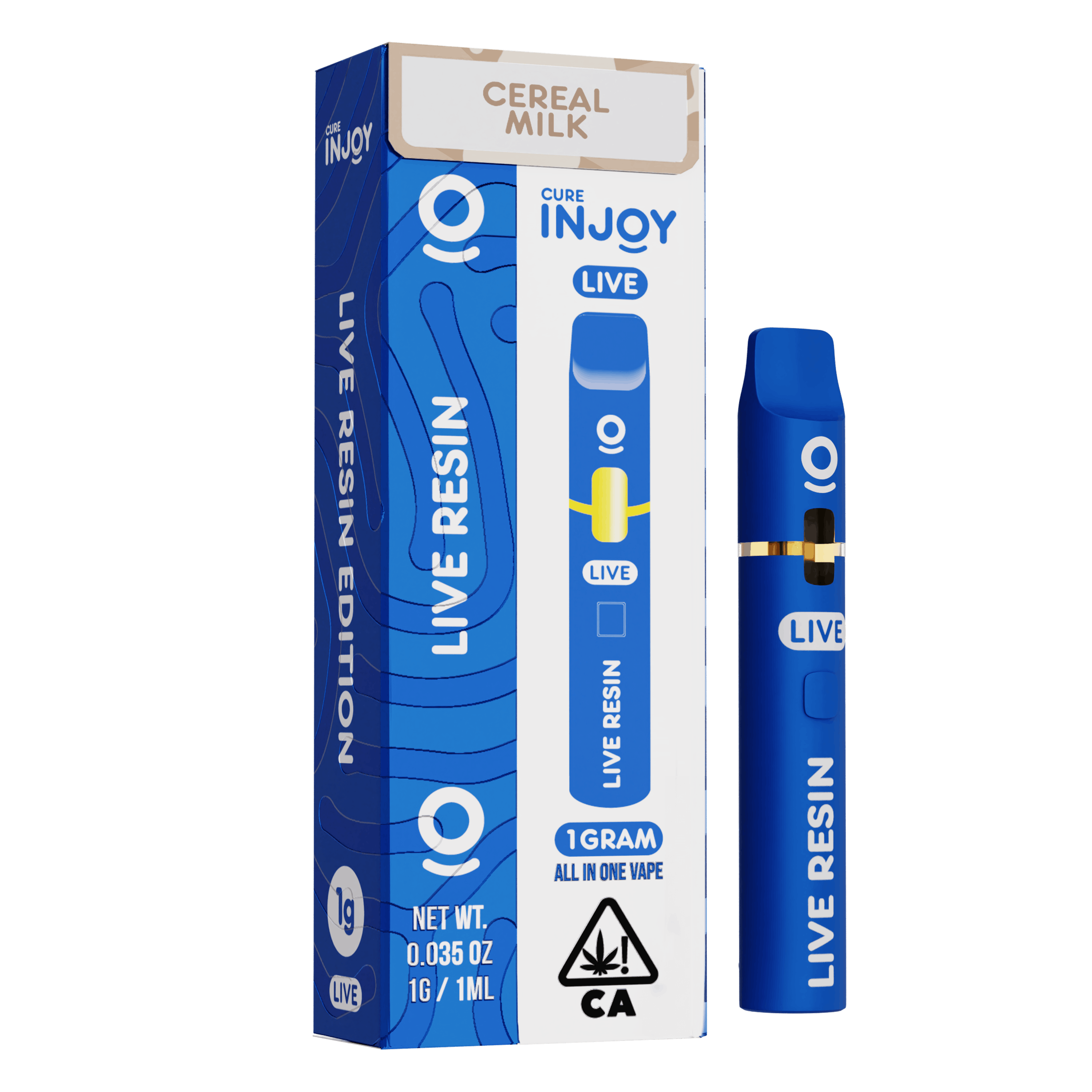 Cure Injoy 1g - Live Resin - Cereal Milk -AIO (SATIVA) - Cure Injoy