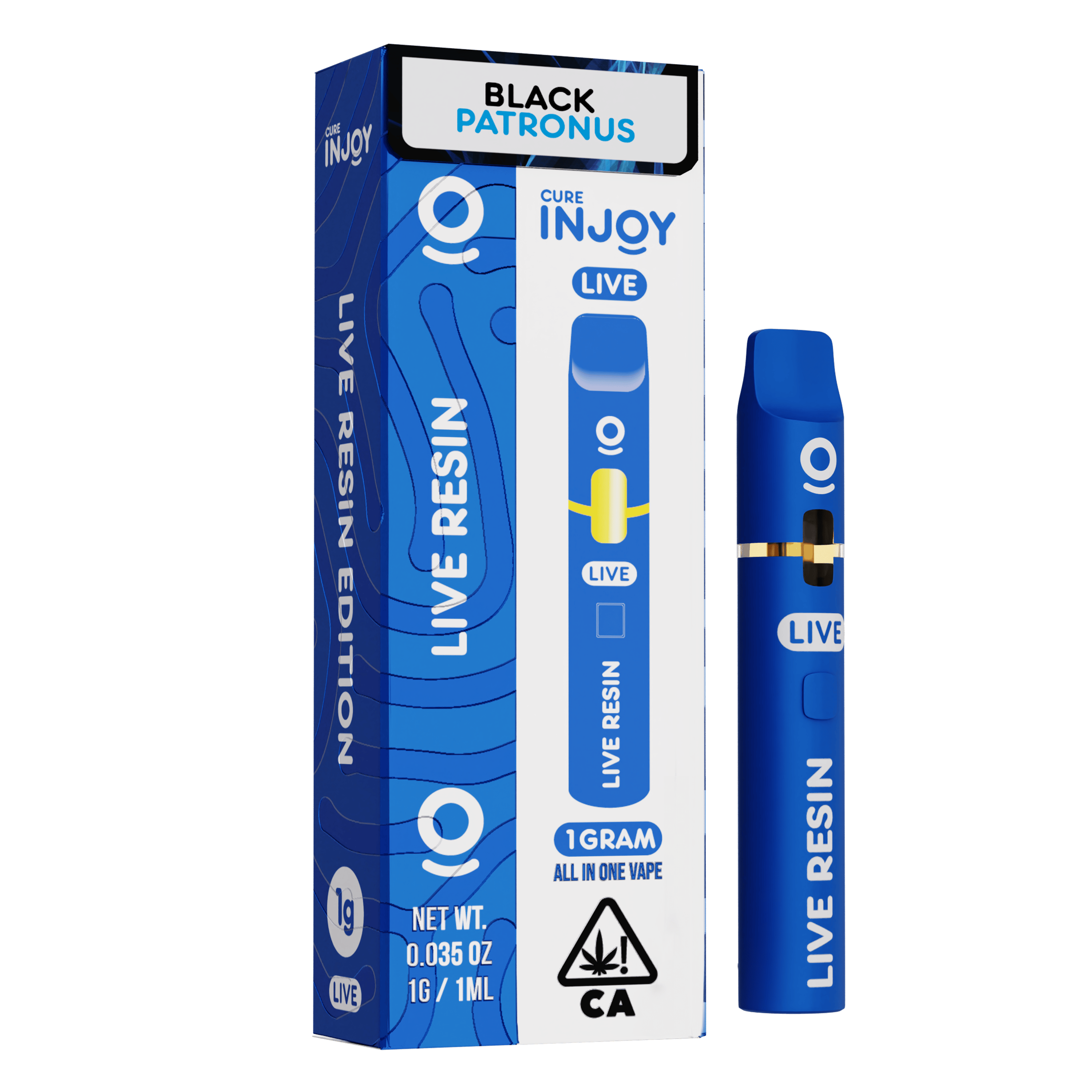 Cure Injoy 1g - Live Resin - Black Patronus -AIO (INDICA) - Cure Injoy