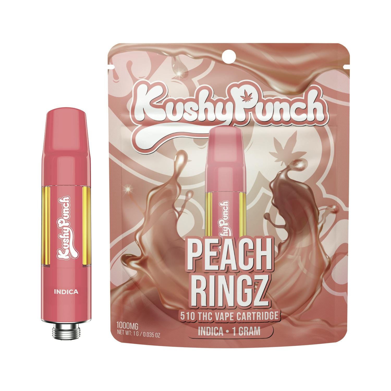 1G Kushy Punch 510 Vape Cart - Peach Ringz - Honor Roll Delivery ...