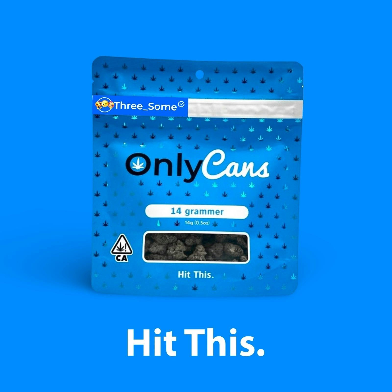 Threesome (Indica Hybrid) - Smalls Indoor Flower - 14g - OnlyCans Threesome (Indica Hybrid) - Smalls Indoor Flower - 14g - OnlyCans