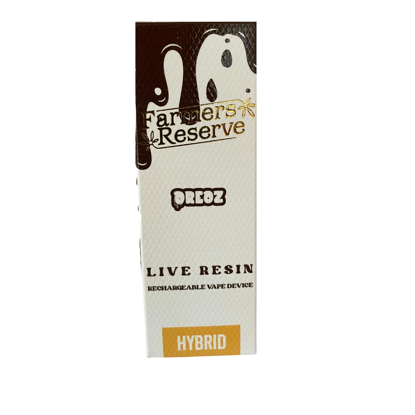 Oreoz Live Resin Disposable 1 gram - Farmers Reserve