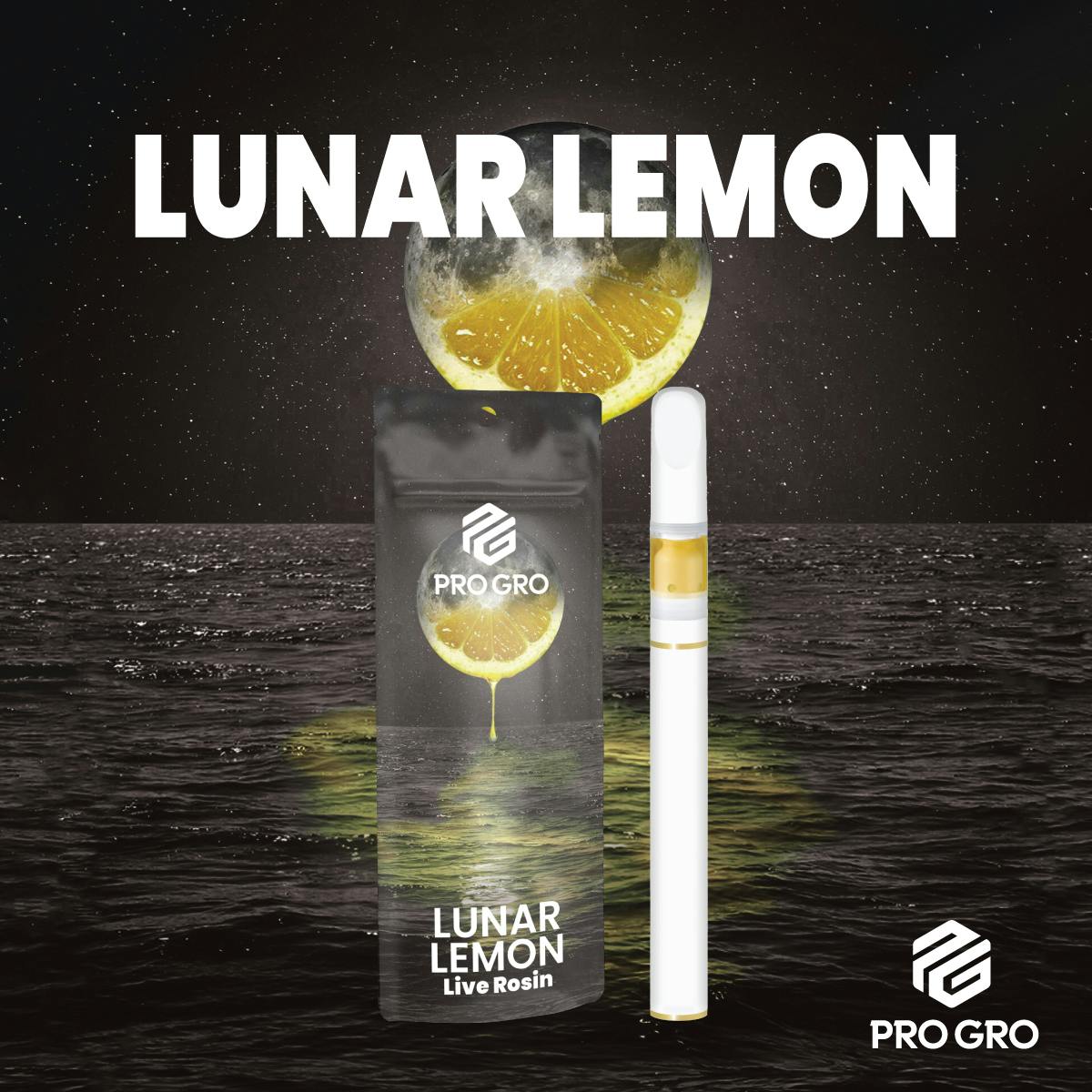 Lunar Lemon Live Rosin Disposable | .5g - Pro Gro
