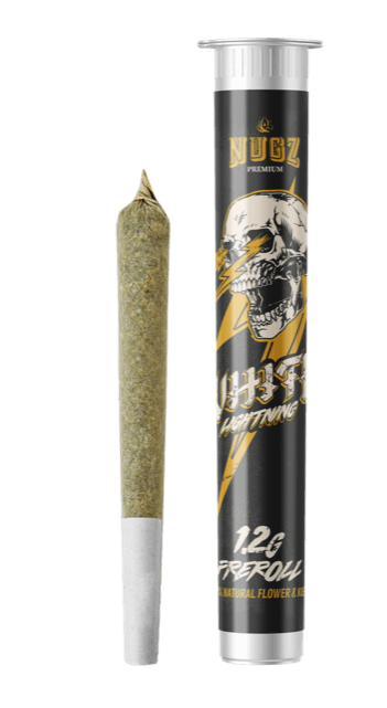 White Lightning Nugz Infused Full Flower Pre roll - 1.2g - Grassfire
