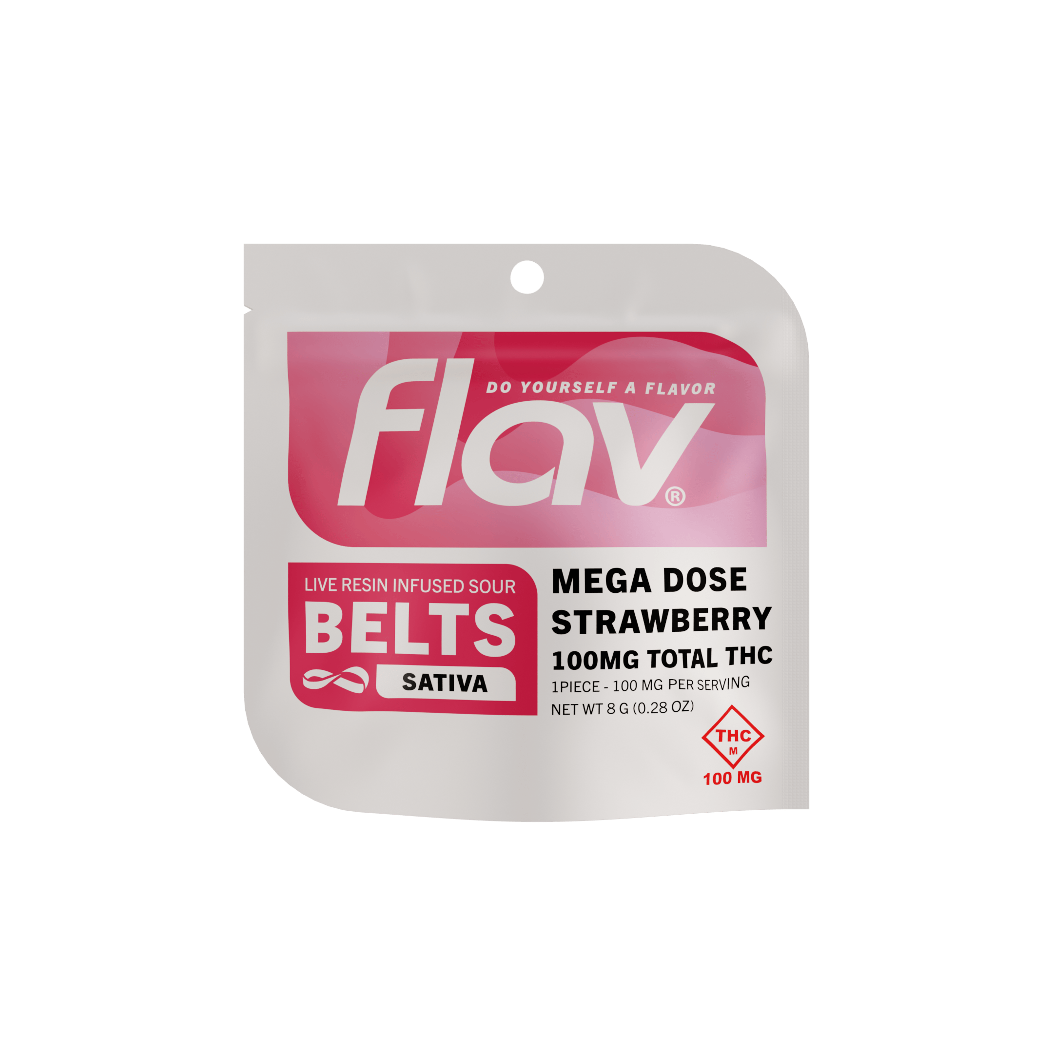 Strawberry Belts - Megadose 100mg | 1 pack | 100mg - Flav