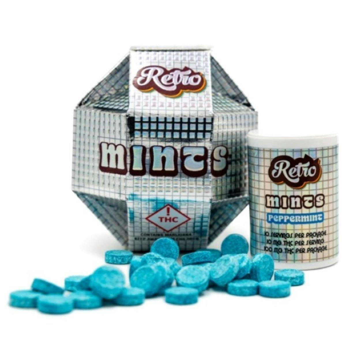 Retro Mints - Peppermint Tablets - 100mg THC - Retro