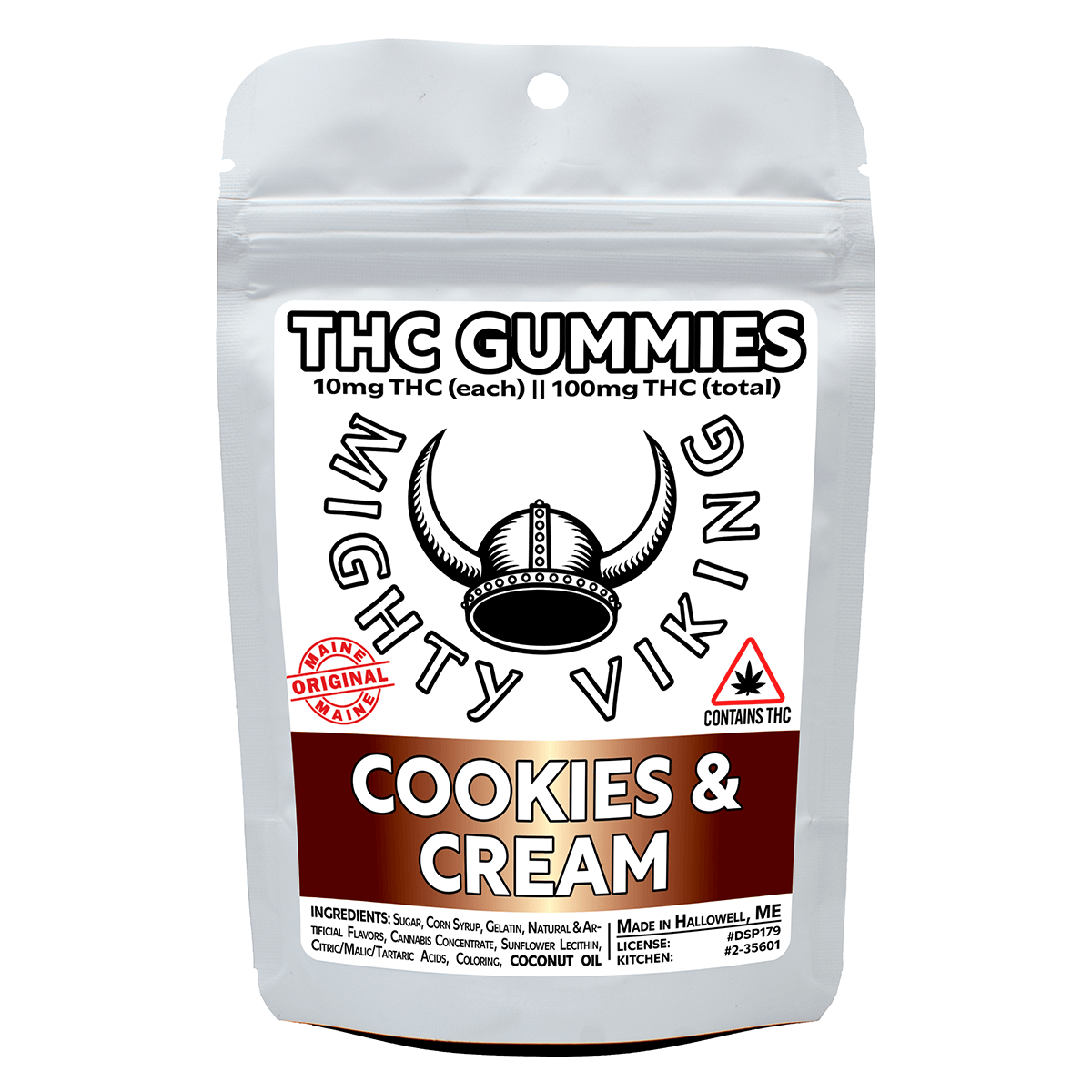 Mighty Viking 10mg THC Gummies - Cookies & Cream - Mighty Viking