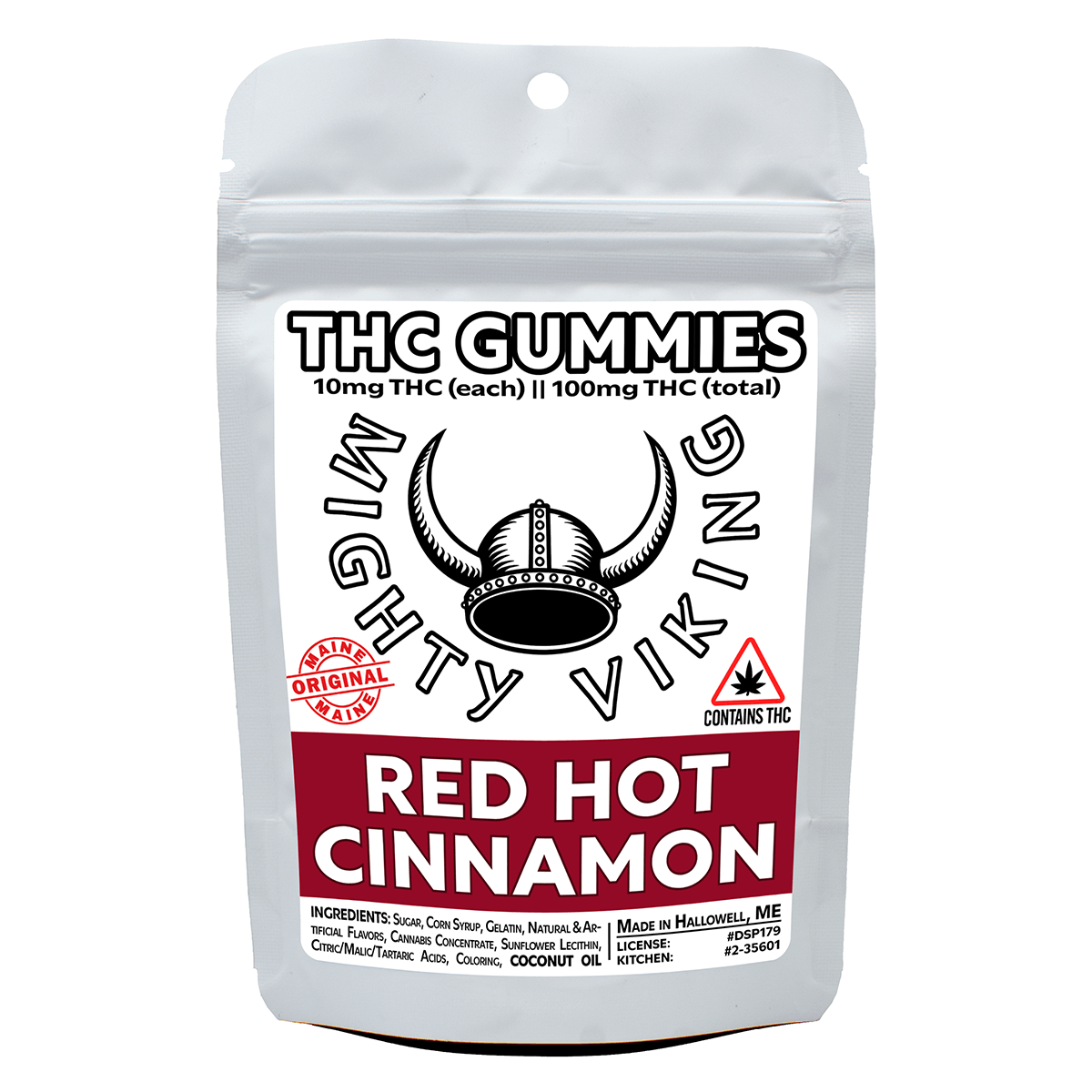 Mighty Viking 10mg THC Gummies - Red Hot Cinnamon - Mighty Viking