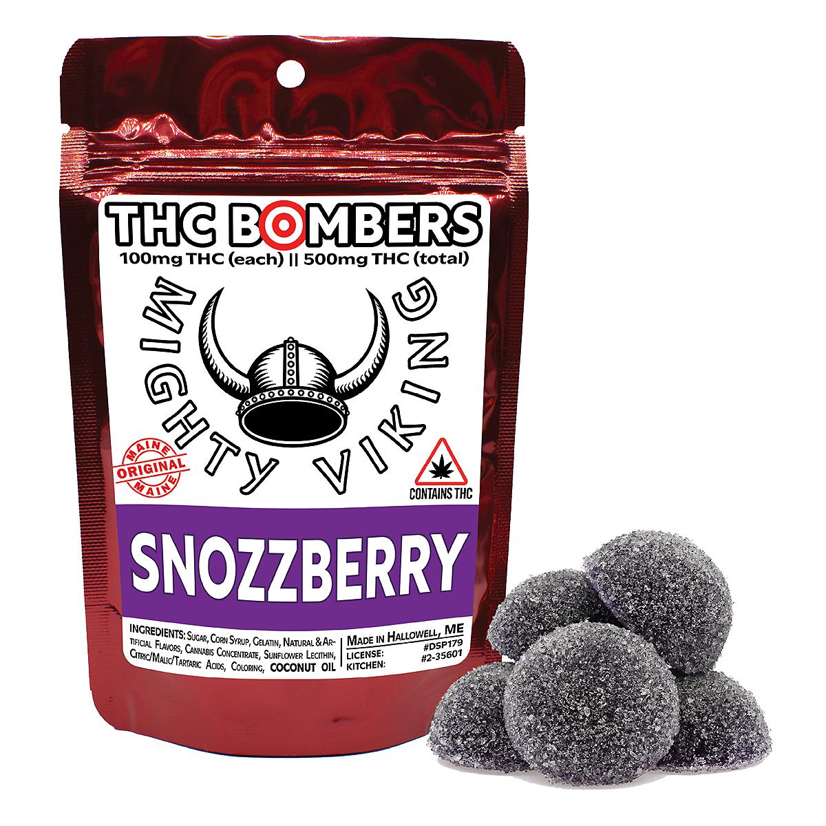 Mighty Viking 100mg THC Bombers - Snozzberry - Mighty Viking