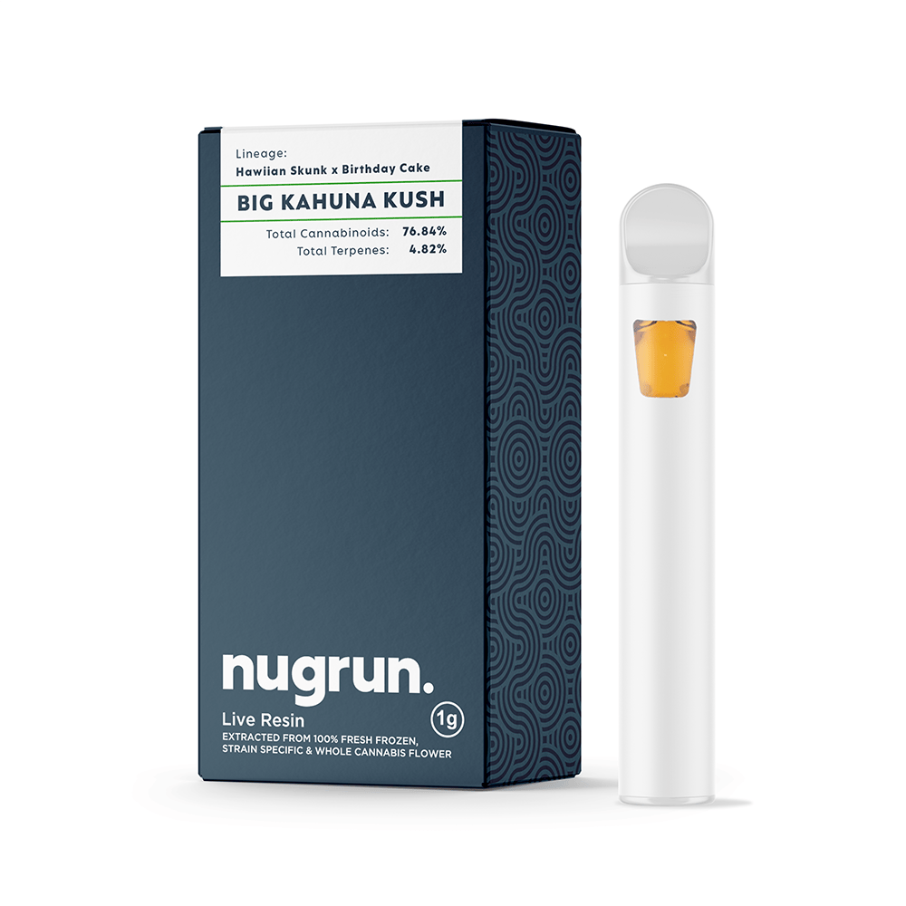 Live Resin 1G All-In-One | Big Kahuna Kush - nugrun.