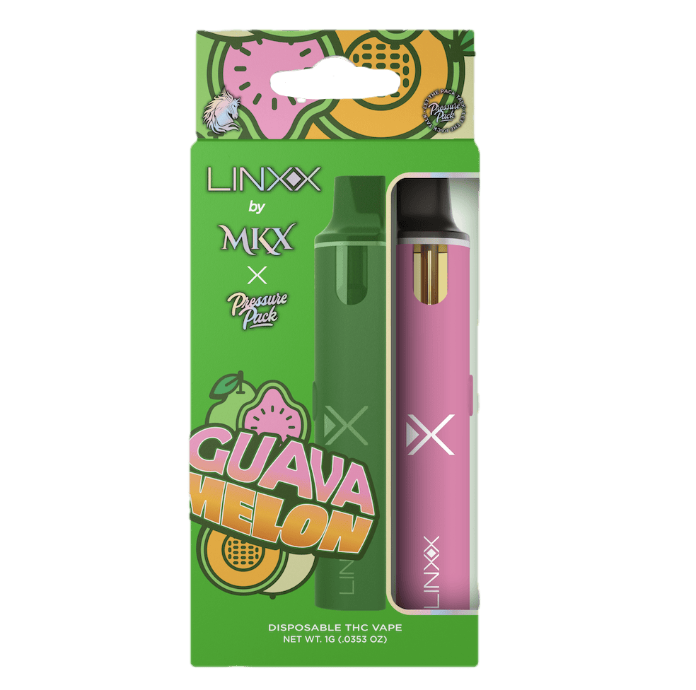 LINXX by MKX & Pressure Pack: 1g Disposable Vape - Guava Melon - MKX Oil Co