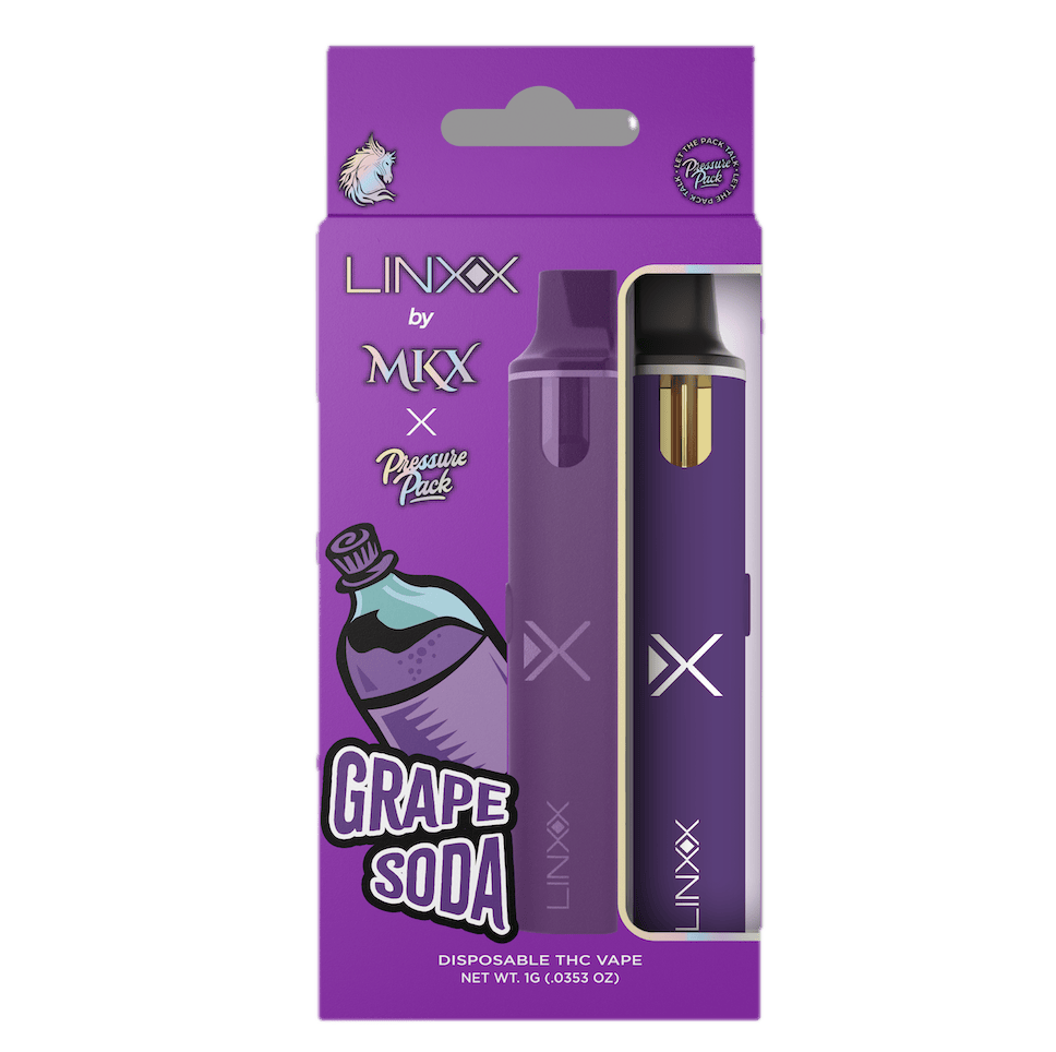 LINXX by MKX & Pressure Pack: 1g Disposable Vape - Grape Soda - MKX Oil Co